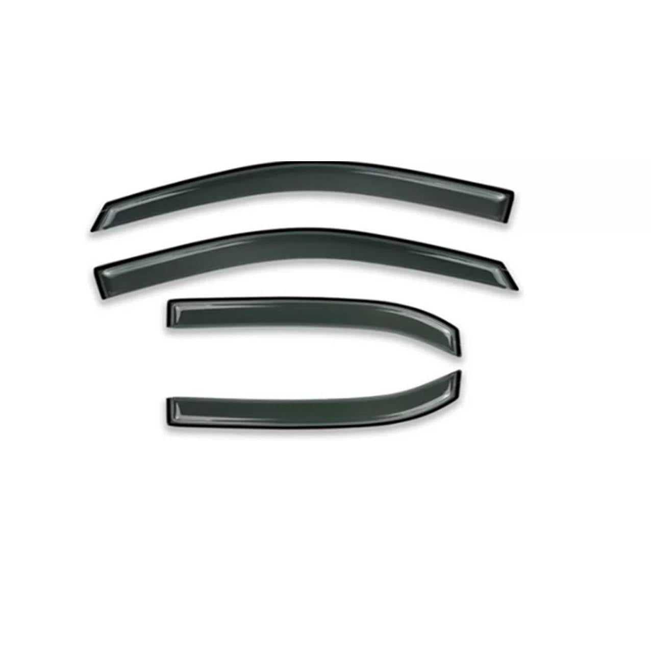 EGOESWELL 94166 Tape-On Exterior Mount Side Window Deflectors for Cars ...