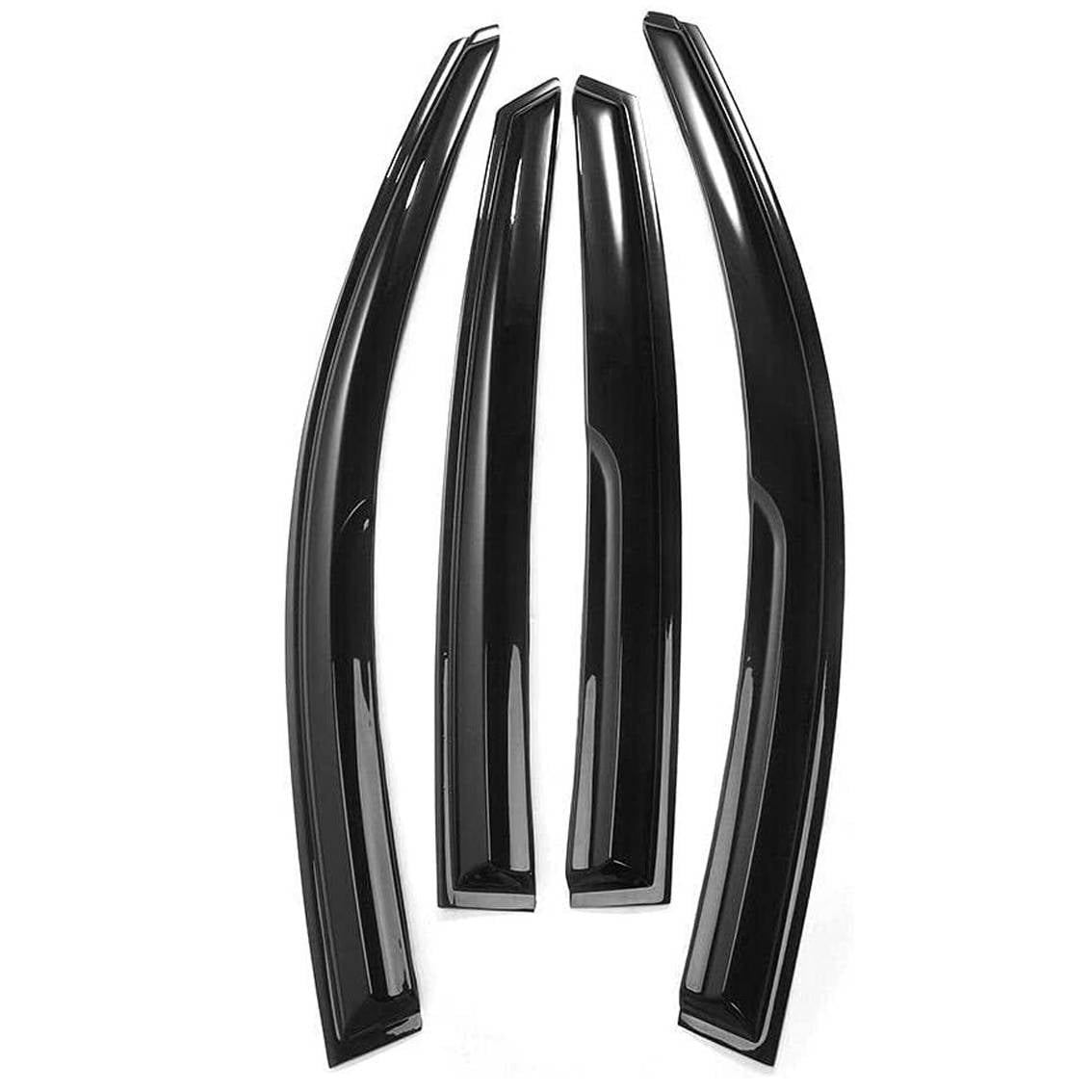 EGOESWELL 94198 Acrylic Tape-On Exterior Mount Side Window Deflectors ...