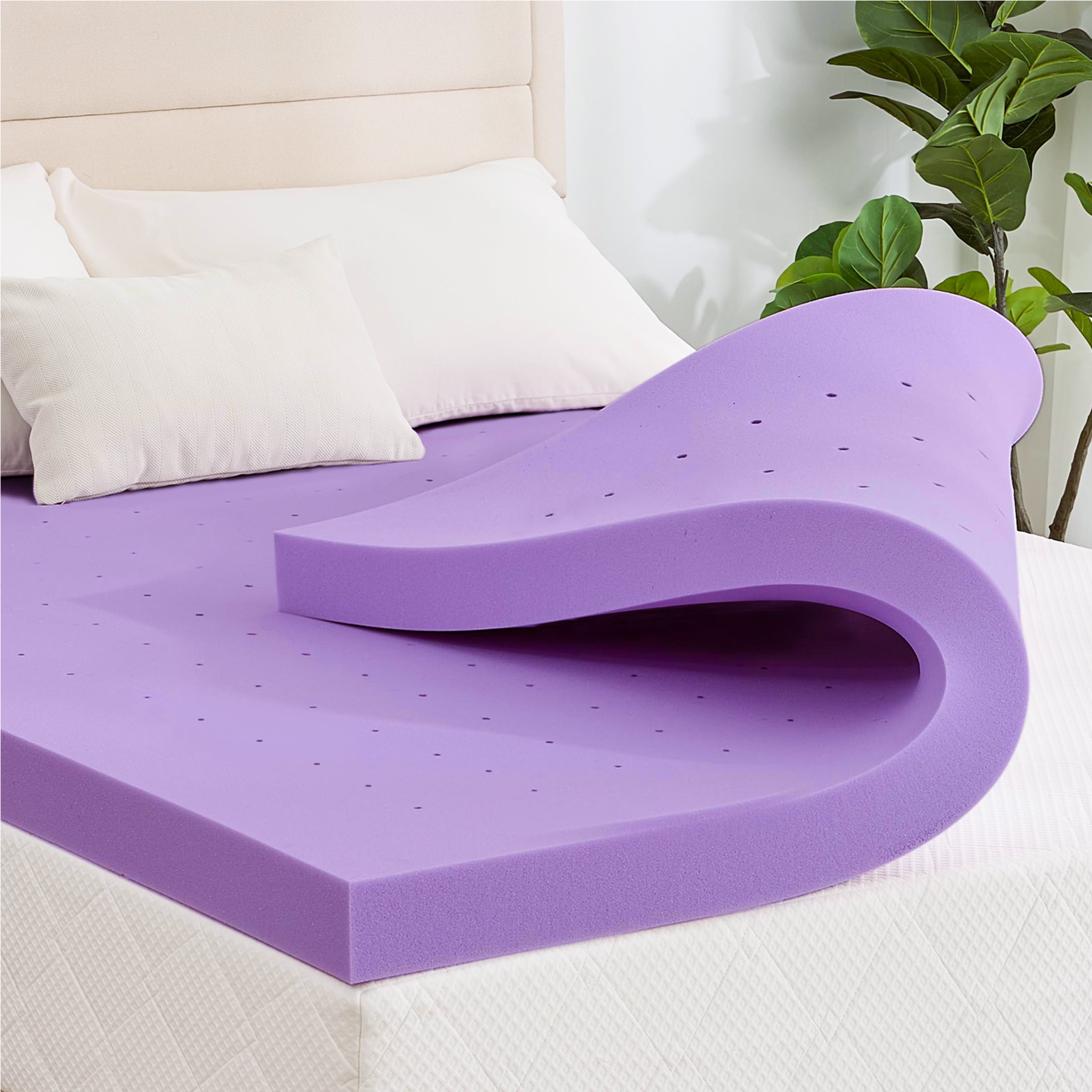 EGOHOME 4 inch King Size Memory Foam Mattress Topper, Foam Pad with ...