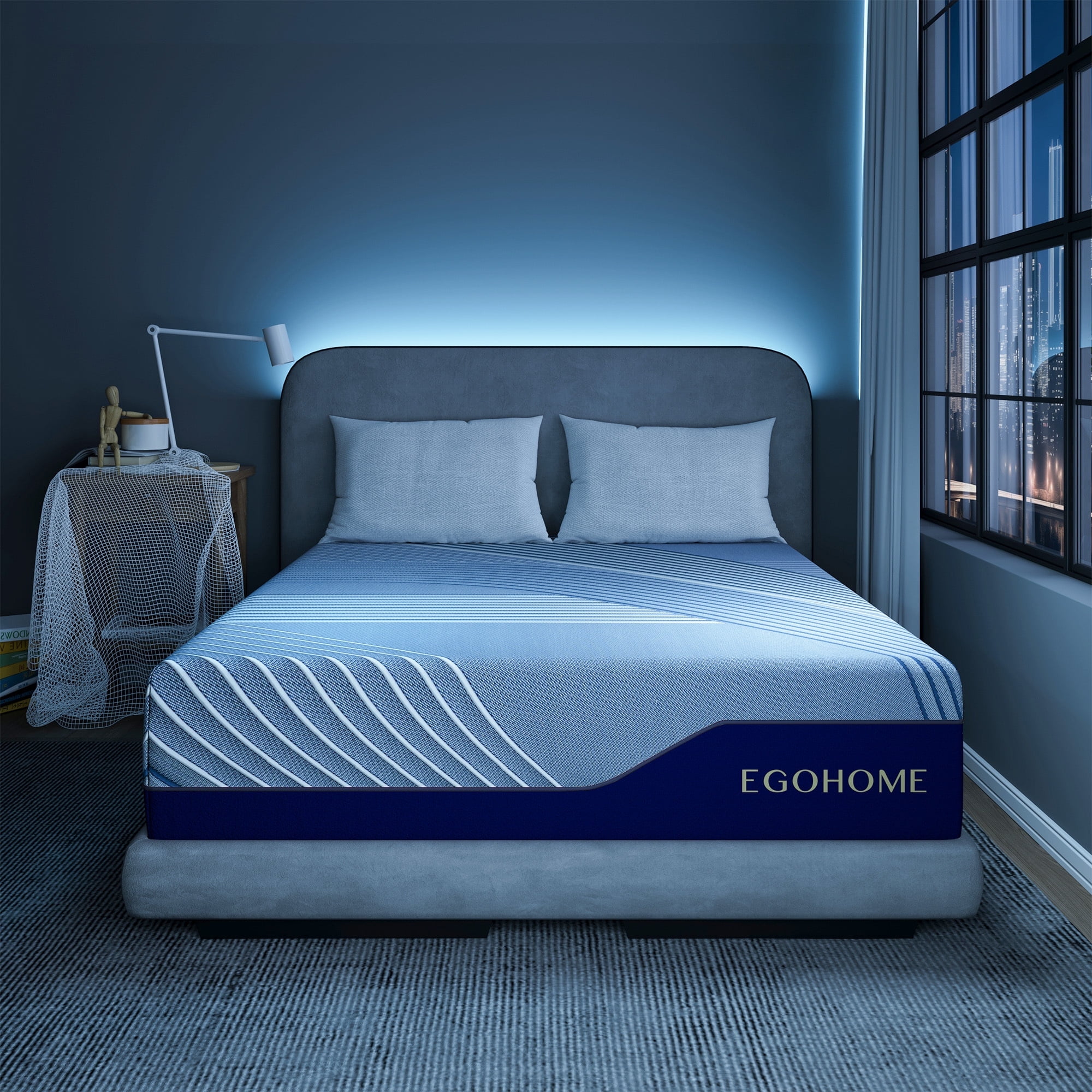 EGOHOME Ego Elysian Queen Mattress, 12 inch Memory Foam Mattress with ...