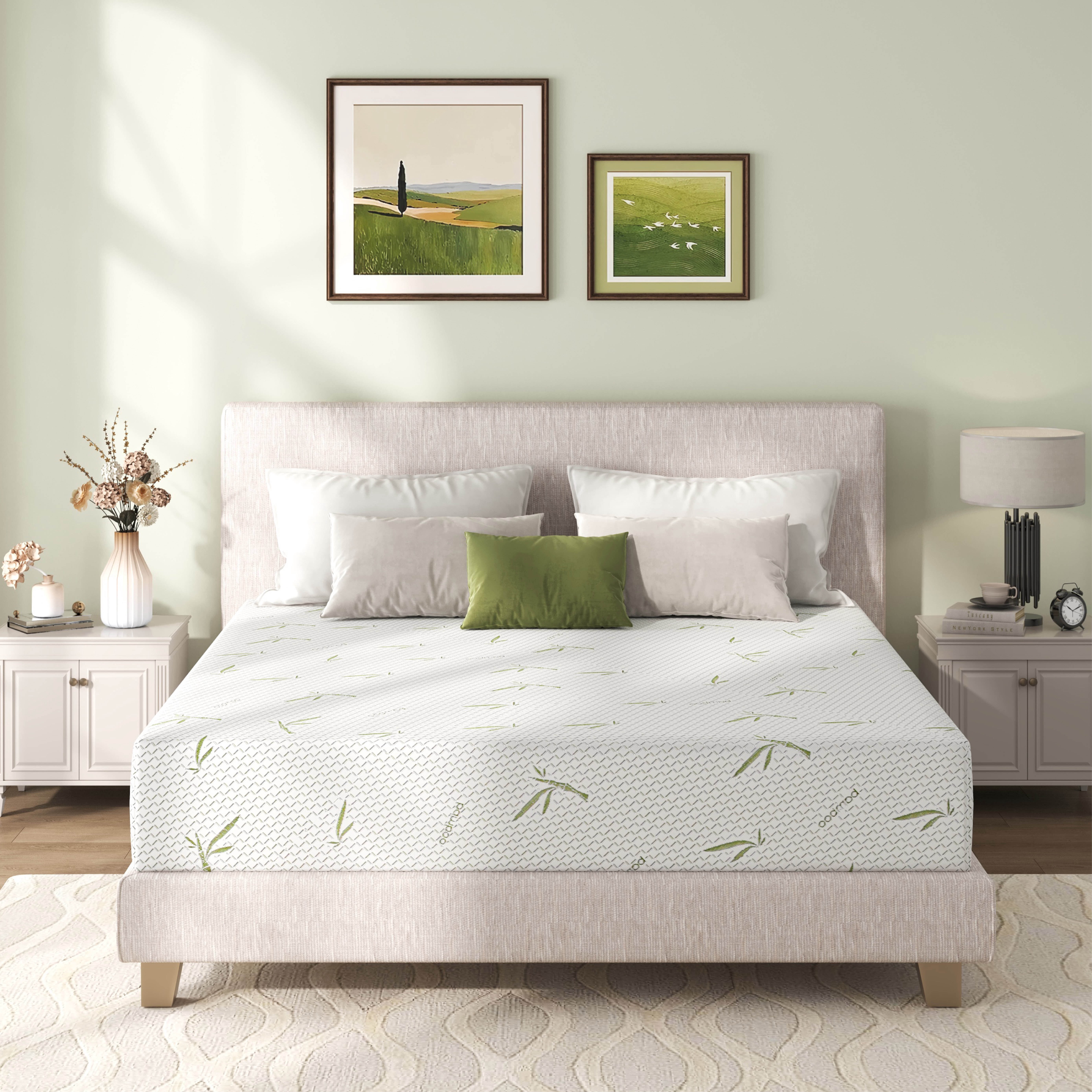 EGOHOME Queen Size 10 Inch Cooling Gel Memory Foam Mattress, Medium ...