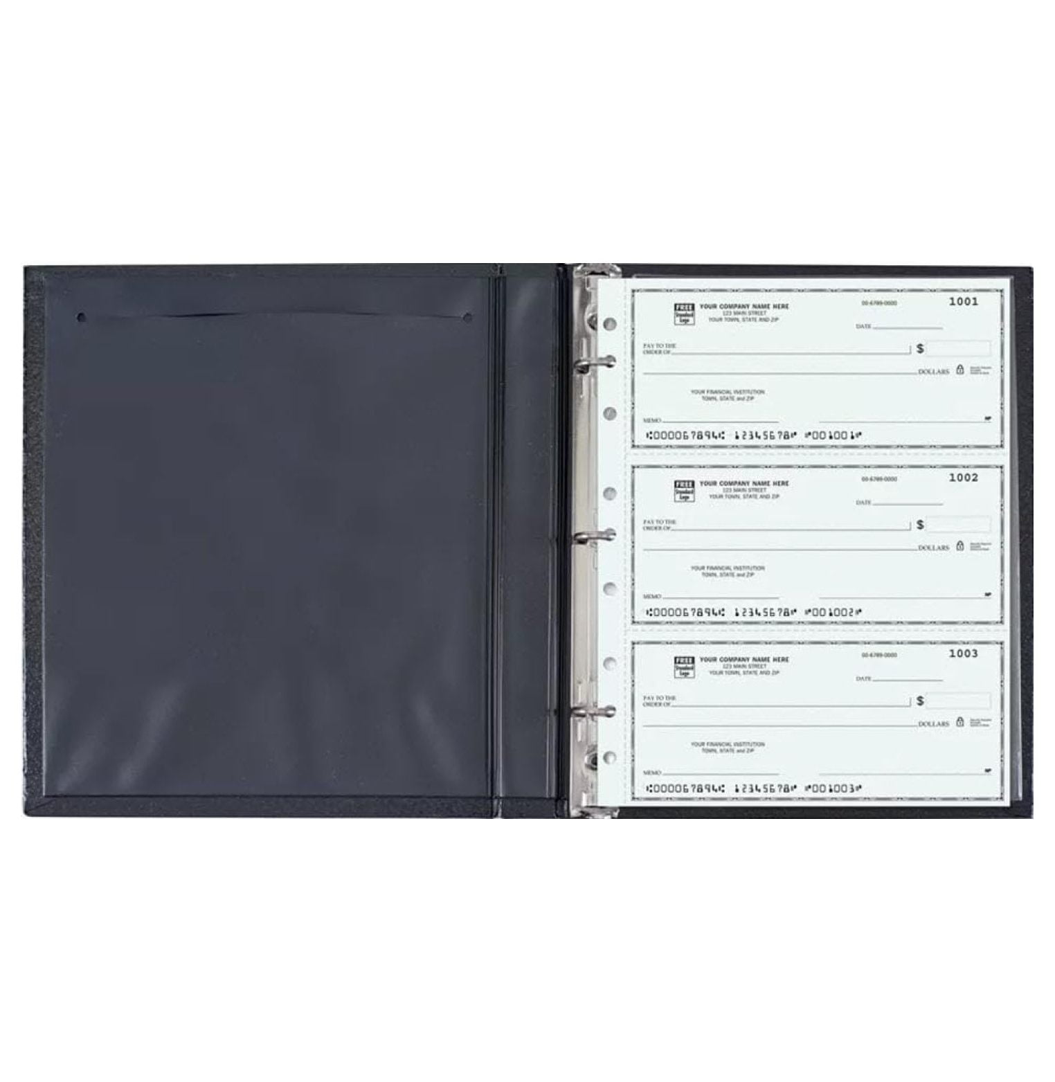 Egp Duplicate Deskbook Checks Cover 3 Rings 7 7 8 X 9 Black