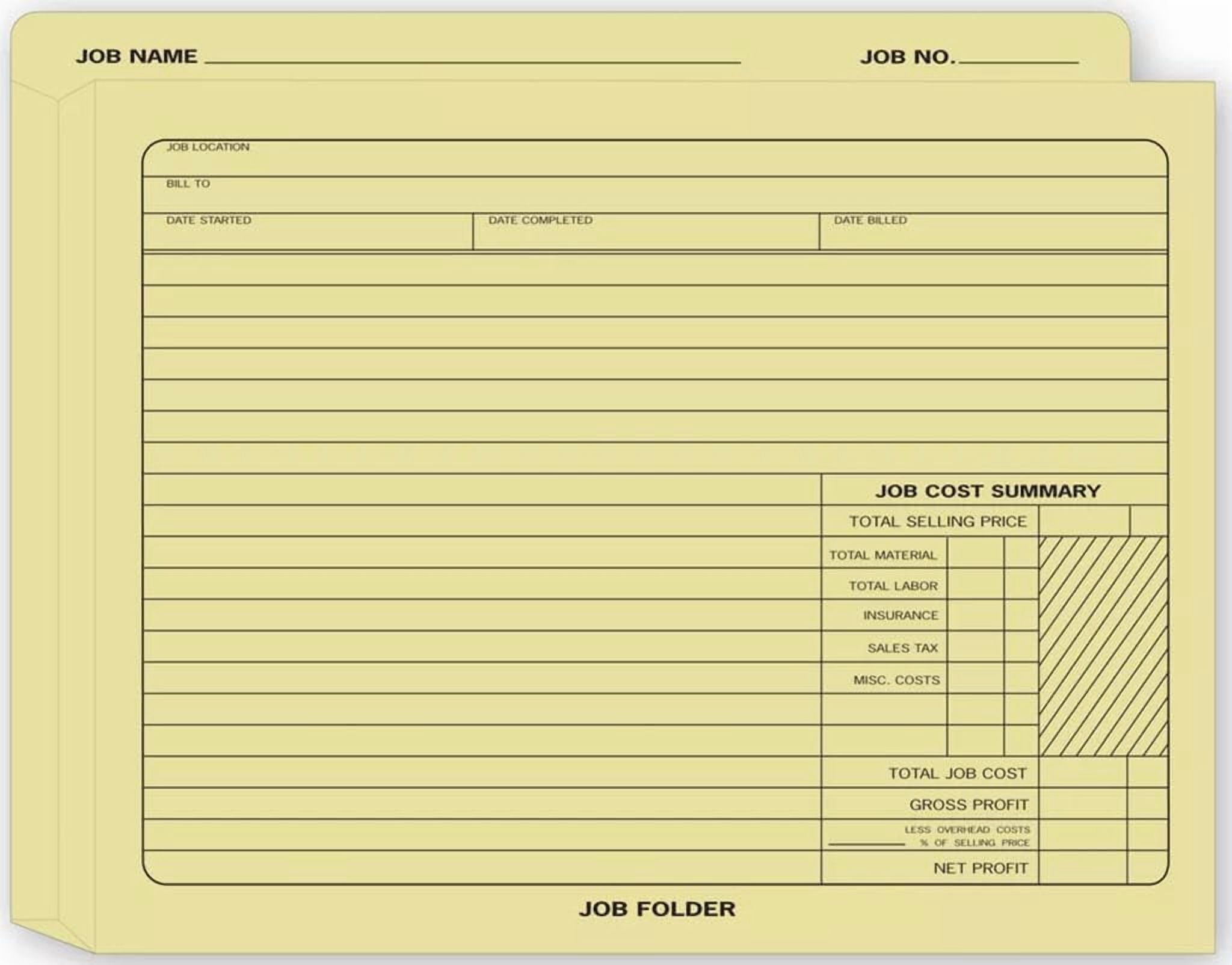 EGP Expandable Job Folder, 12" x 10", 50 Folders - Walmart.com
