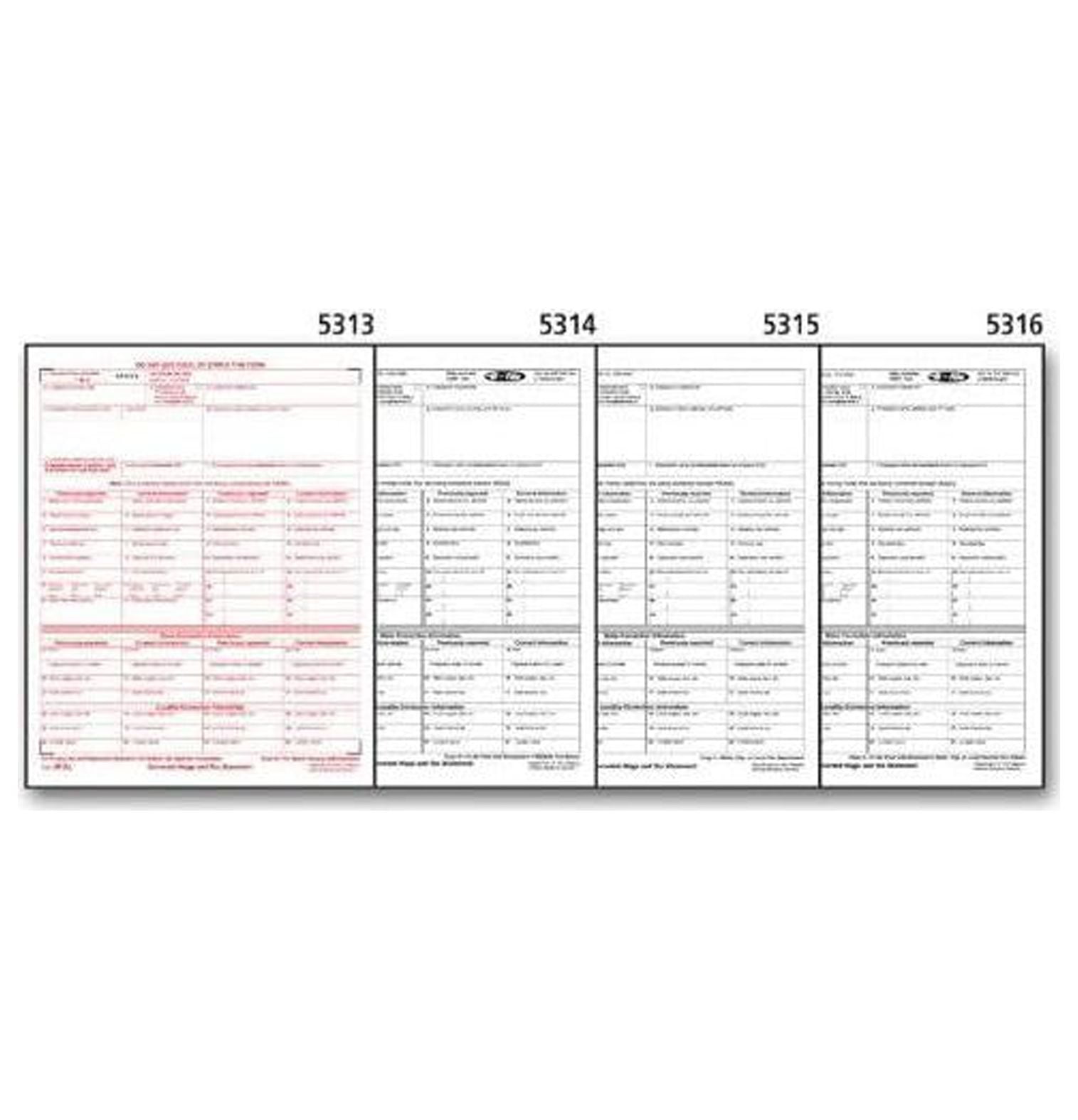 EGP IRS Approved W-2C 4-Part Wage , 25 Recipients/Corrections - Walmart.com