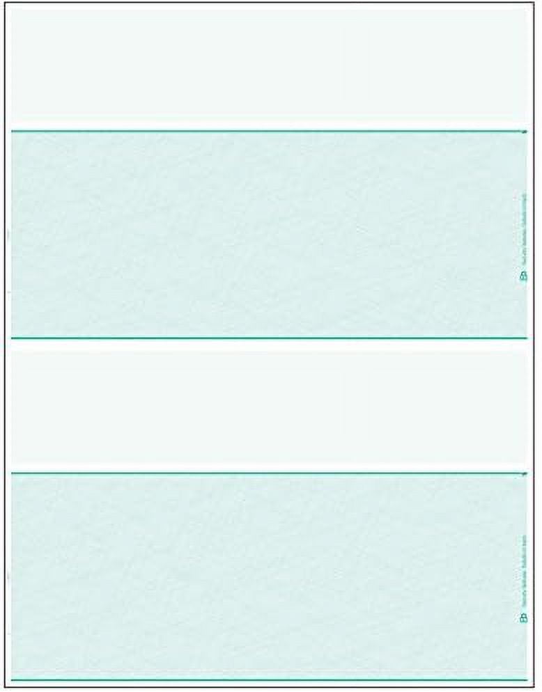 EGP Laser Blank Check Stock Two per Page Letter Sized, 1000 Checks ...