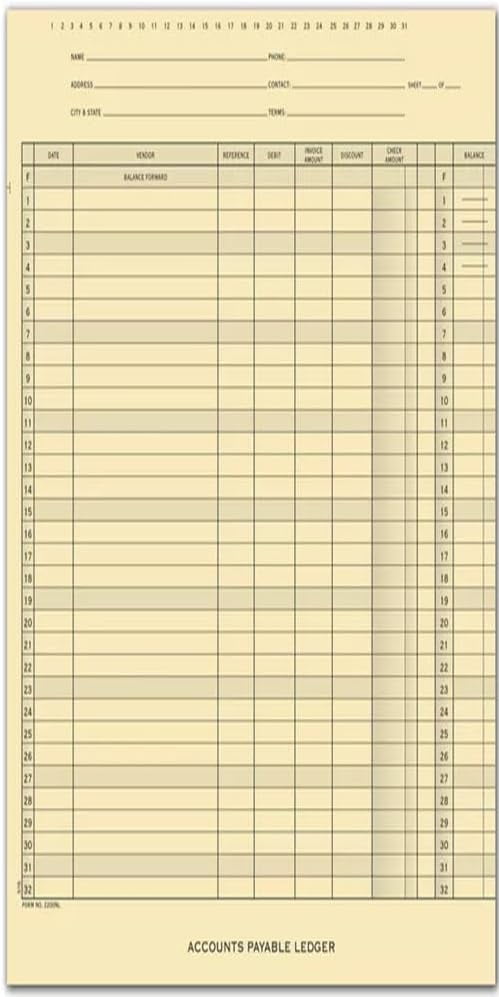 EGP One Write Accounts Payable Ledger - Walmart.com