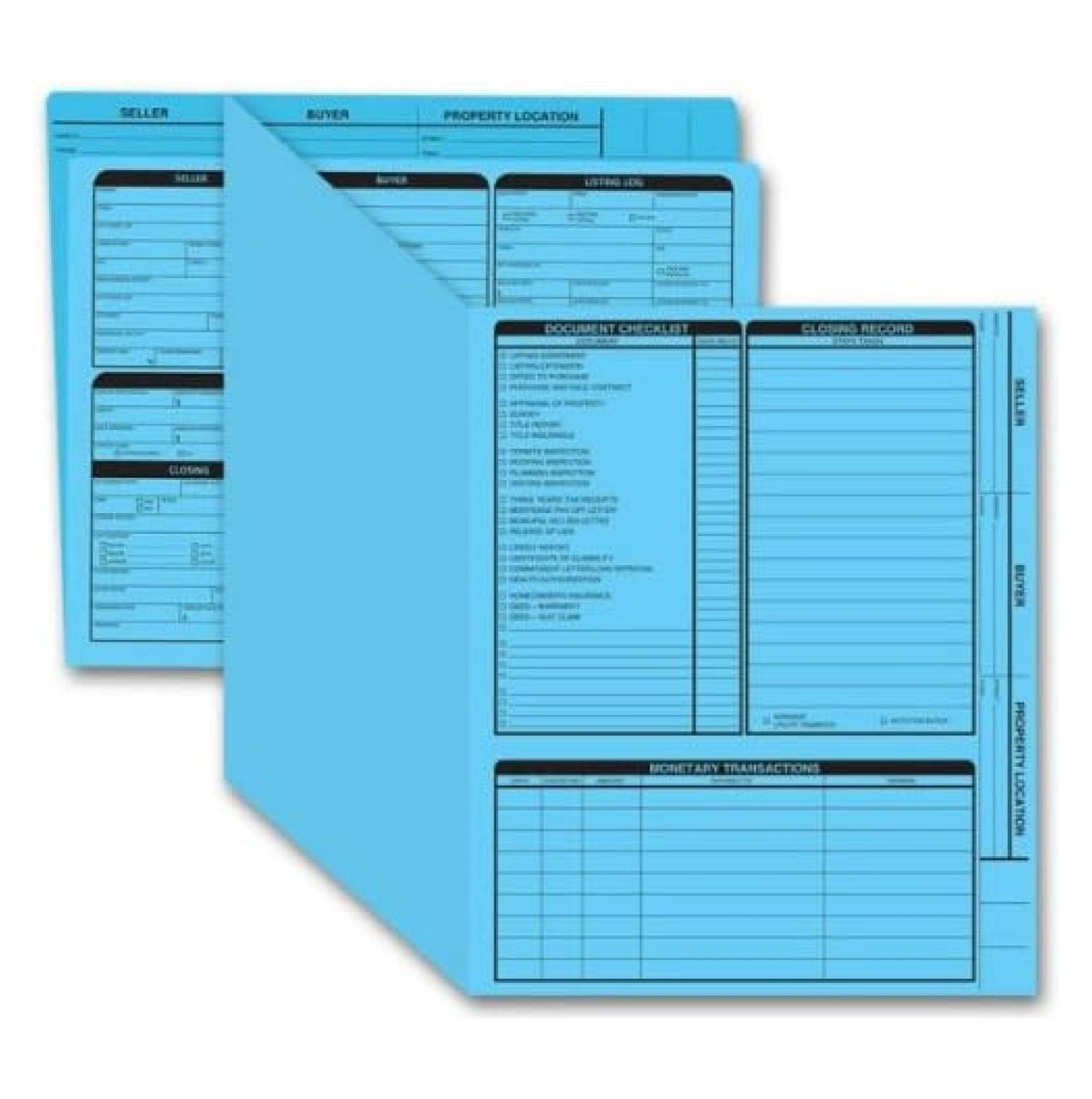 EGP Real Estate Folder, Right Panel List, Letter Size, Blue, 50 Folders ...