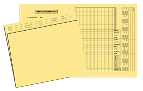 EGP Vehicle Service File Folder, 100 Folders, 10" x 11 1/2", 100 ...