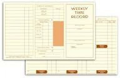 EGP Weekly Time Record, 250 Time Cards - Walmart.com
