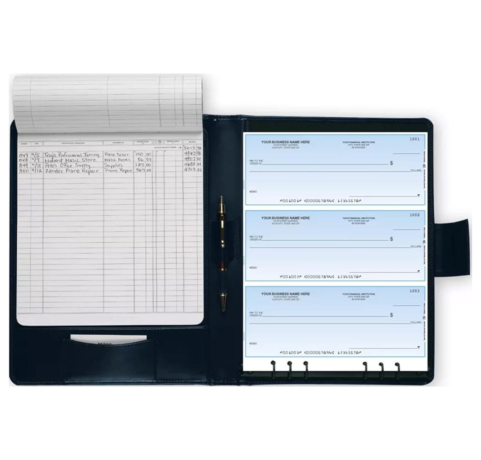 EGP for 6-Hole-Punched Laser Checks, 9 1/2 x 12 1/2, Blue - Walmart.com