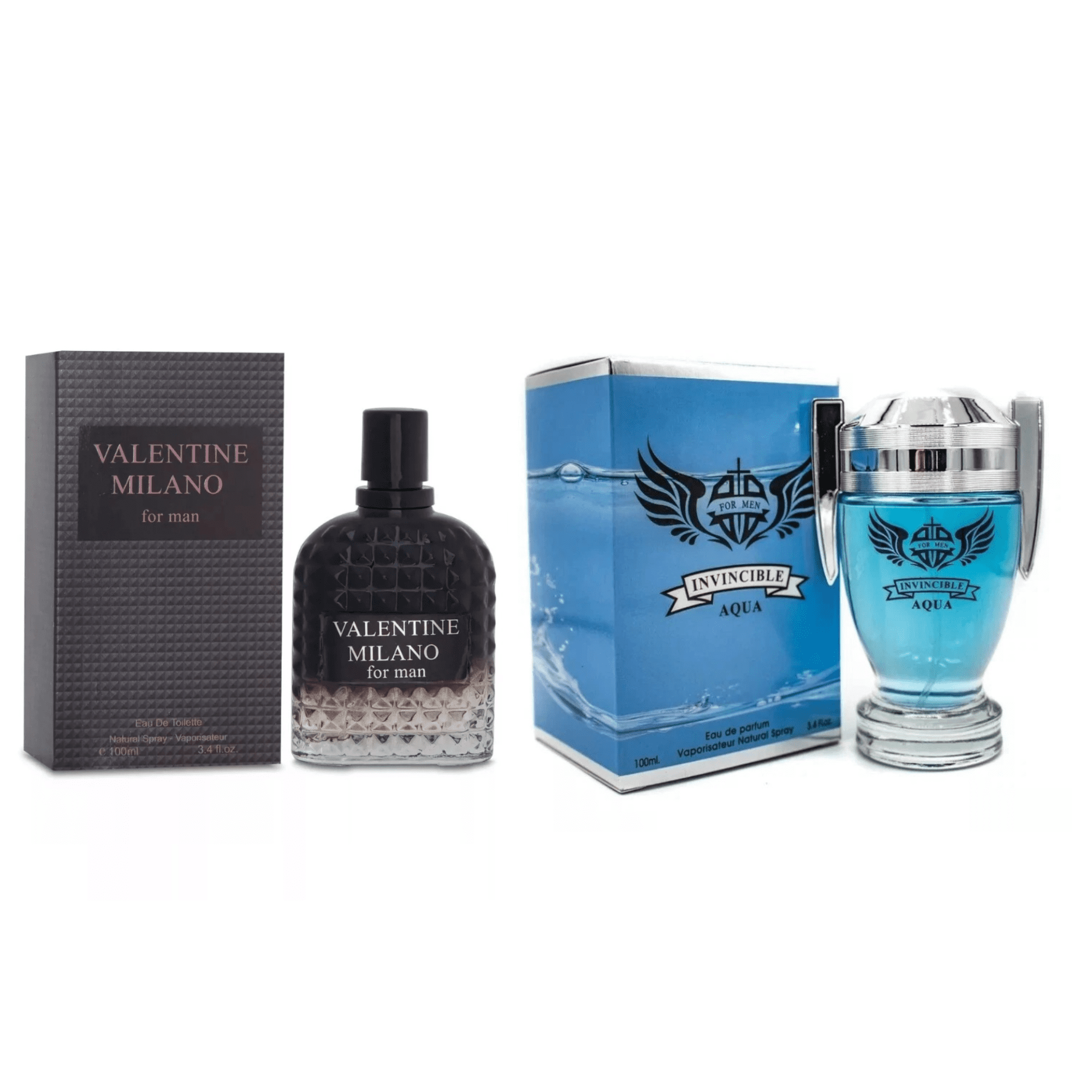 EGREEN MART Men’s Fragrance Set – Invincible Aqua & Valentine Milano ...