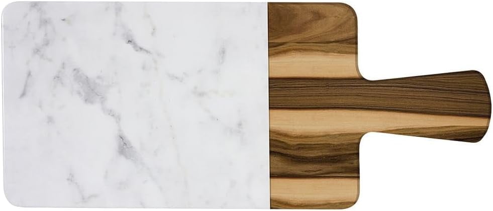 EGS M127RCM-HWC Sierra Faux Wood and Marble 12 x 7 Serving Board ...