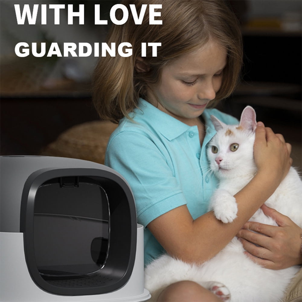 KRKZ Large Covered Litter Box with Lid & Scoop - 21.84x15.21x15.6 Inch ...