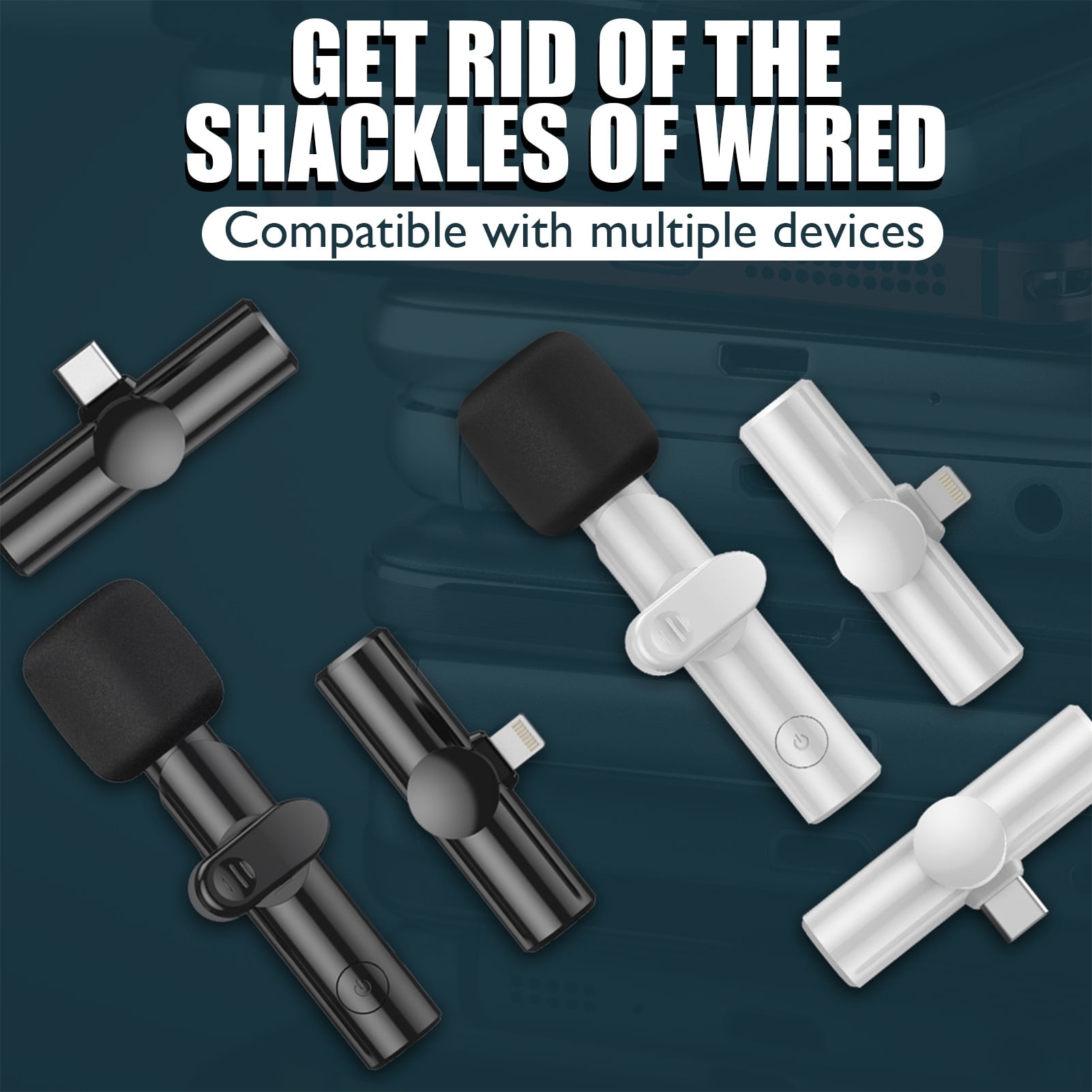 EGUTS Wireless Lavalier Lapel Microphone for Android Type C,iPhone ...