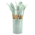 EGYMEN 12Pcs Cooking Kitchen Utensils Set with Holder,Wooden Handles ...