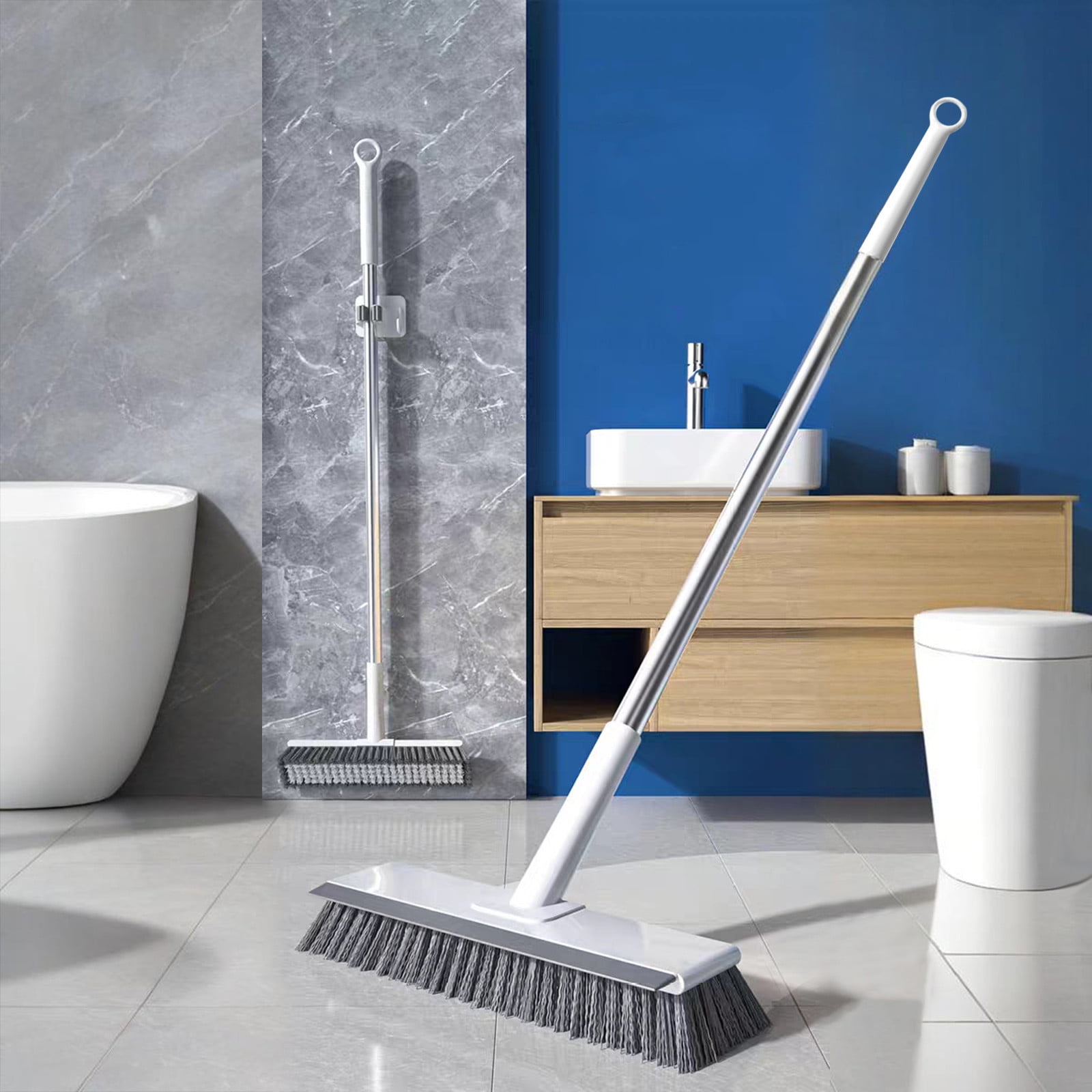 EGYMEN 2-in-1 Floor Scrub Brush, V-Shape Stiff Bristle Grout Cleaner ...