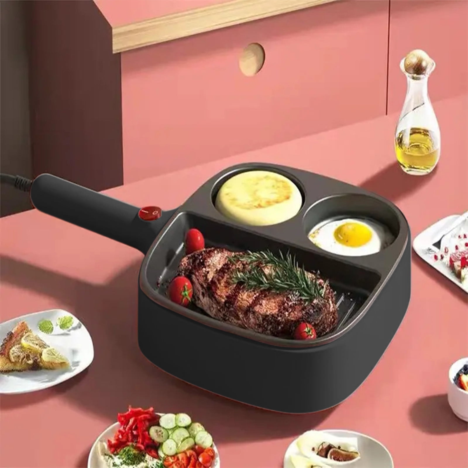 EGYMEN 3-in-1 Omelette Pan, Multifunctional Breakfast Station with Non ...