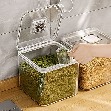 Rice Container 3KG Food Grain Cereal Flour Dispenser, Airtight Storage ...