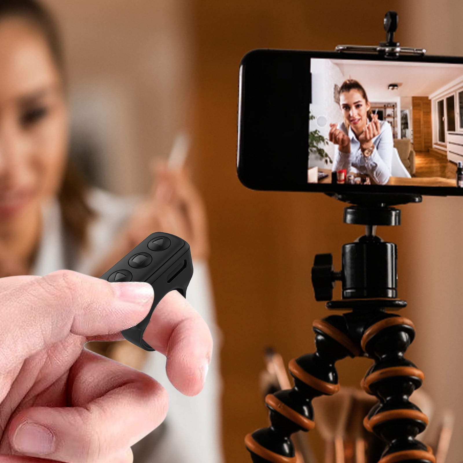 EGYMEN Bluetooth Remote Control, Rechargeable Short Video App Page ...