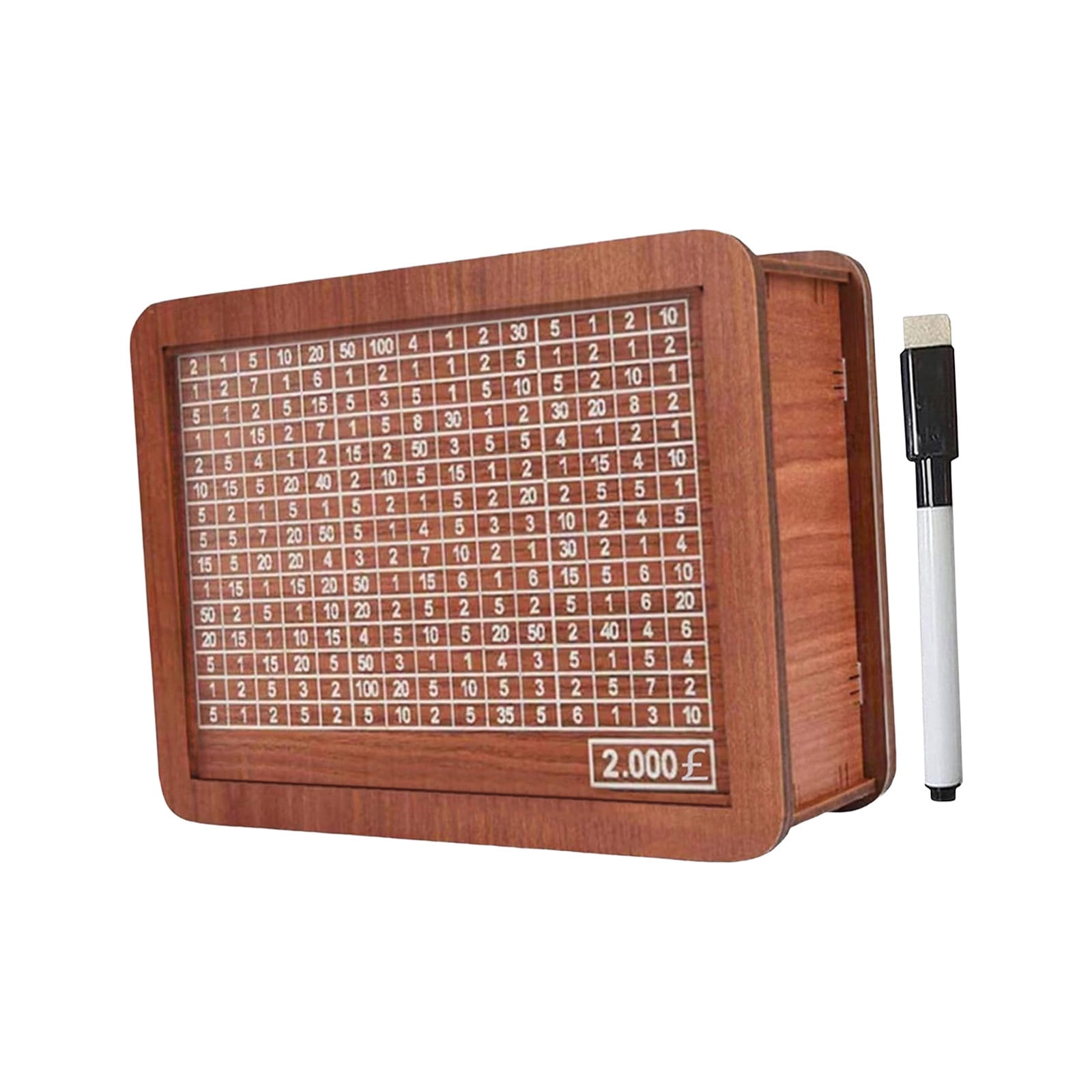 EGYMEN Cash Vault Wooden Savings Box - Wooden Money Box with Money ...