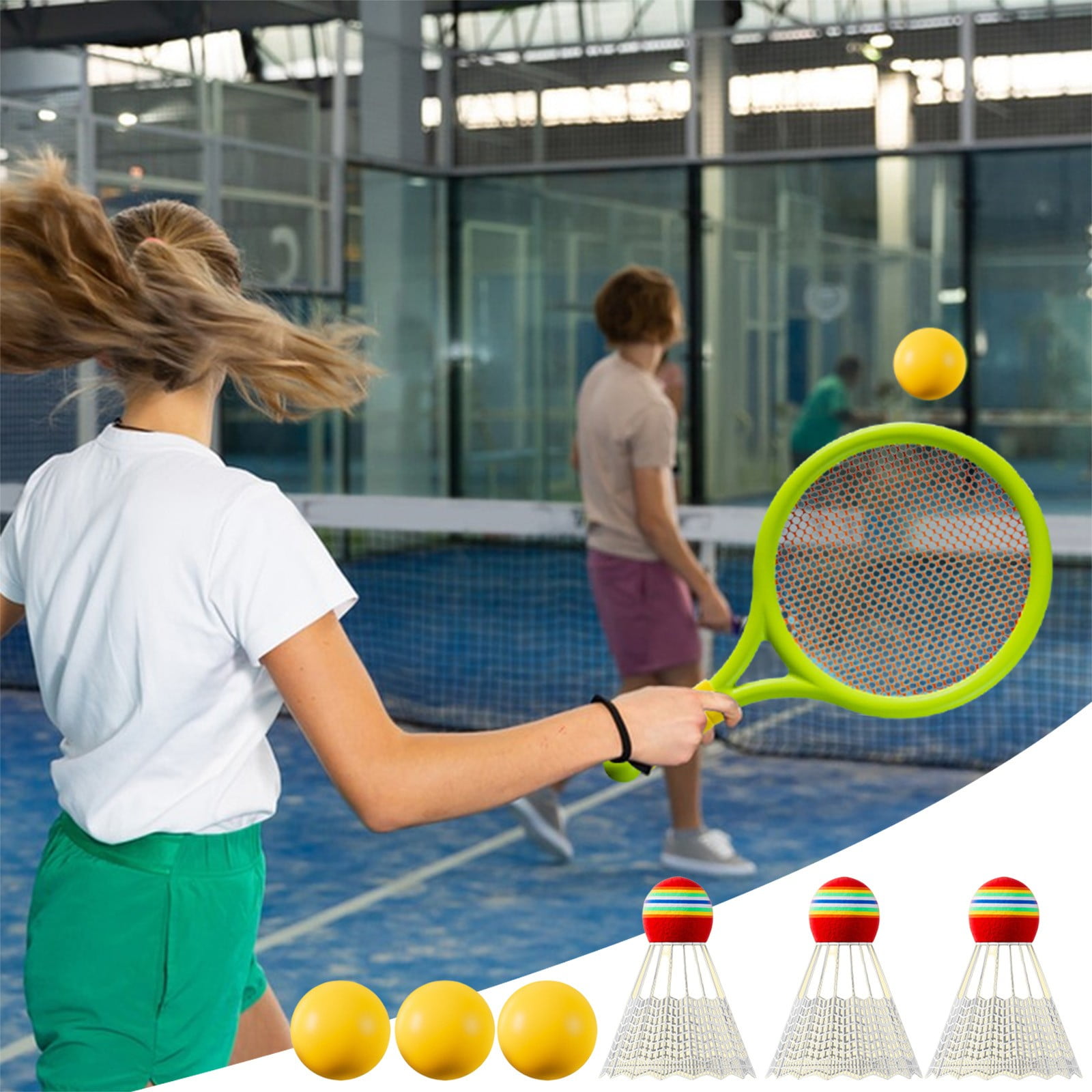 EGYMEN Children's Badminton Racket Set, Double Tennis Rackets for Kids ...