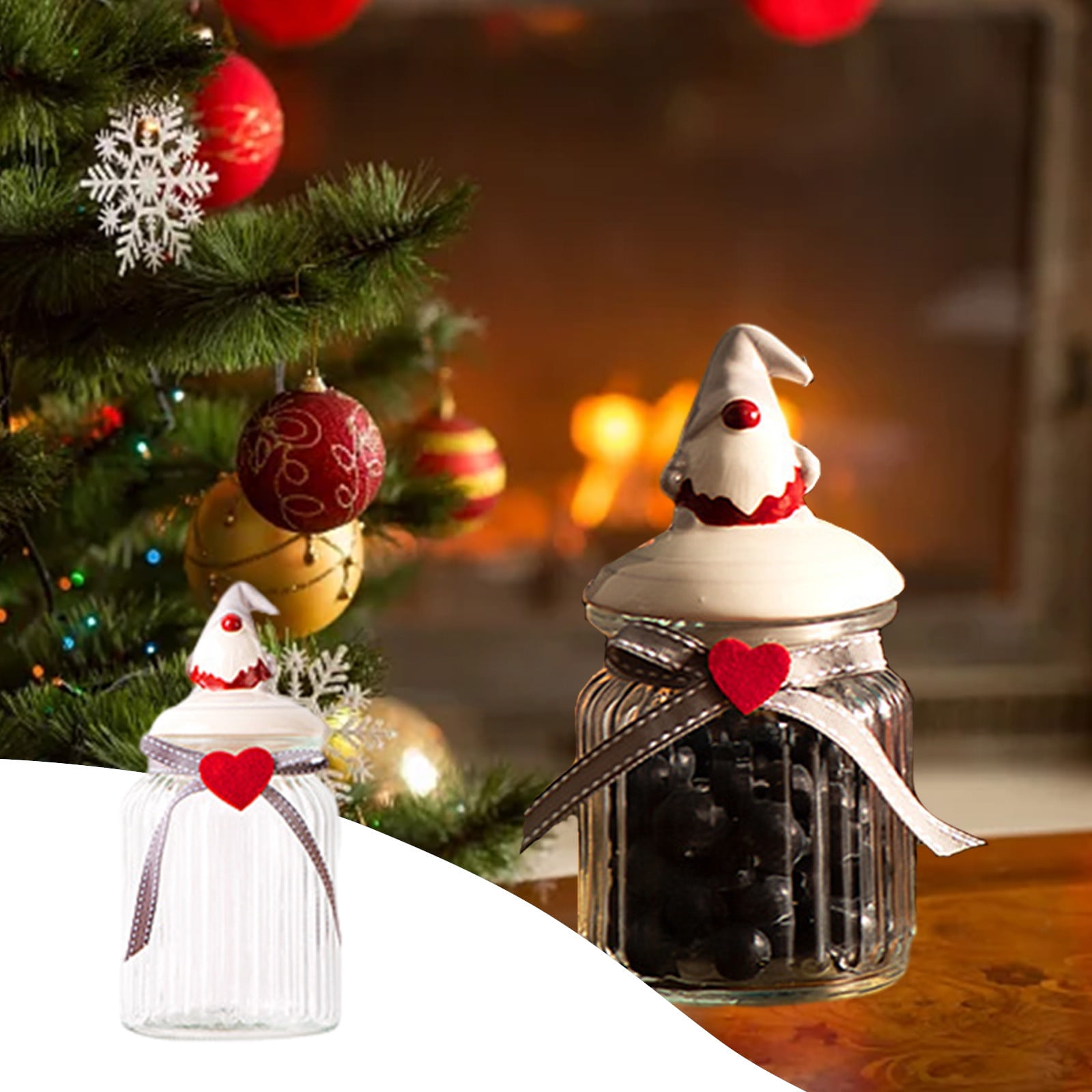 EGYMEN Christmas Tree Santa Candy Bowl, Fine Earthenware, Multicolor ...