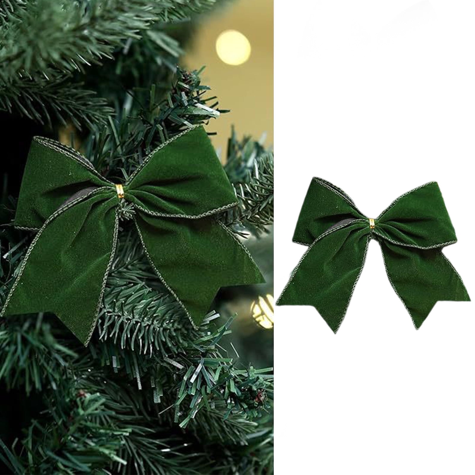 EGYMEN Christmas Velvet Bow, Elegant Holiday Ribbon Bow With Gradient ...