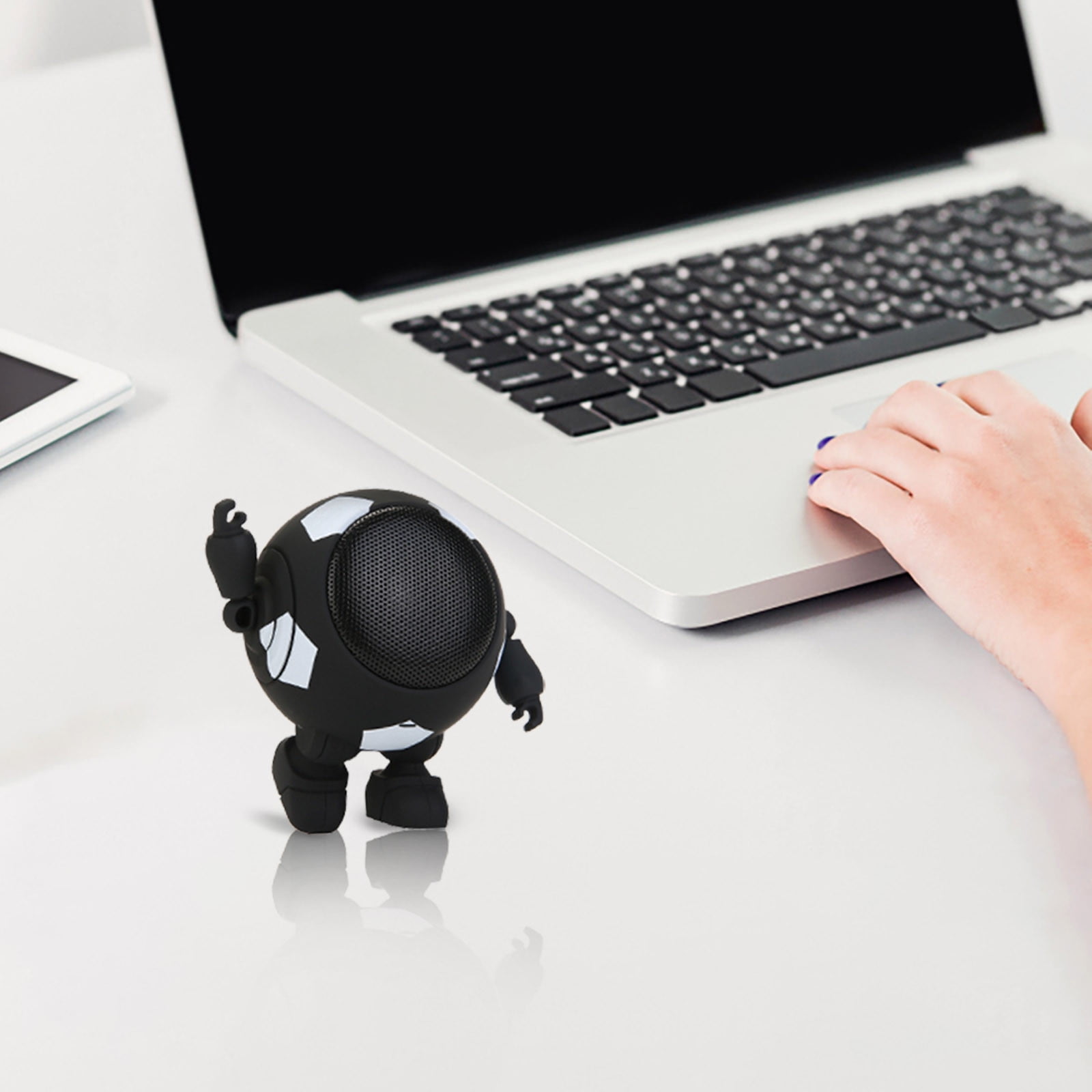 EGYMEN Cute Bluetooth Robot Speaker, Portable Small Steel Bluetooth ...