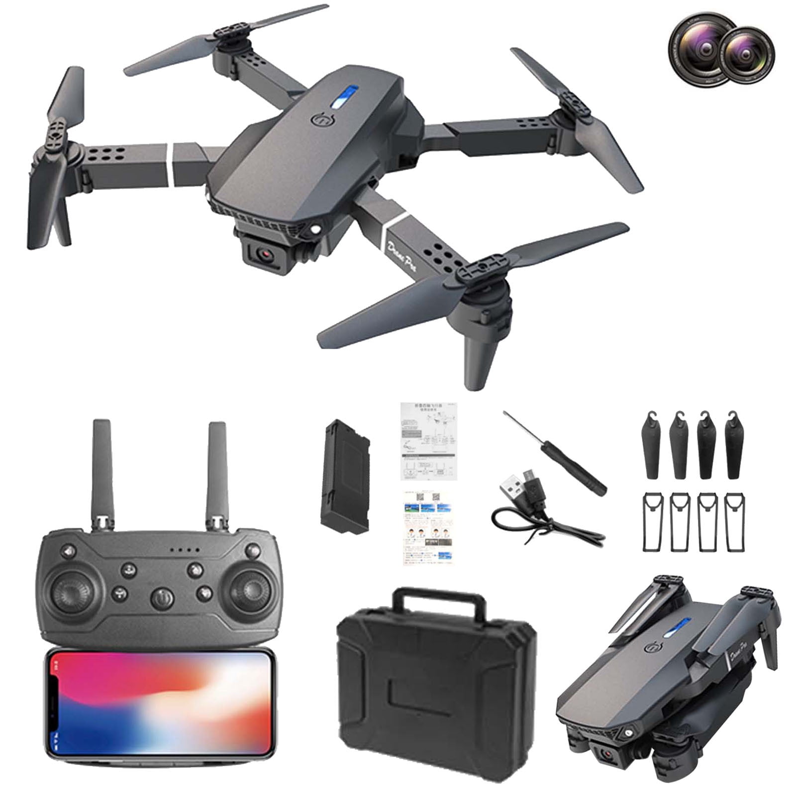 EGYMEN Drones with Camera 1080p HD, Fpv Camera Remote Control, Gesture ...