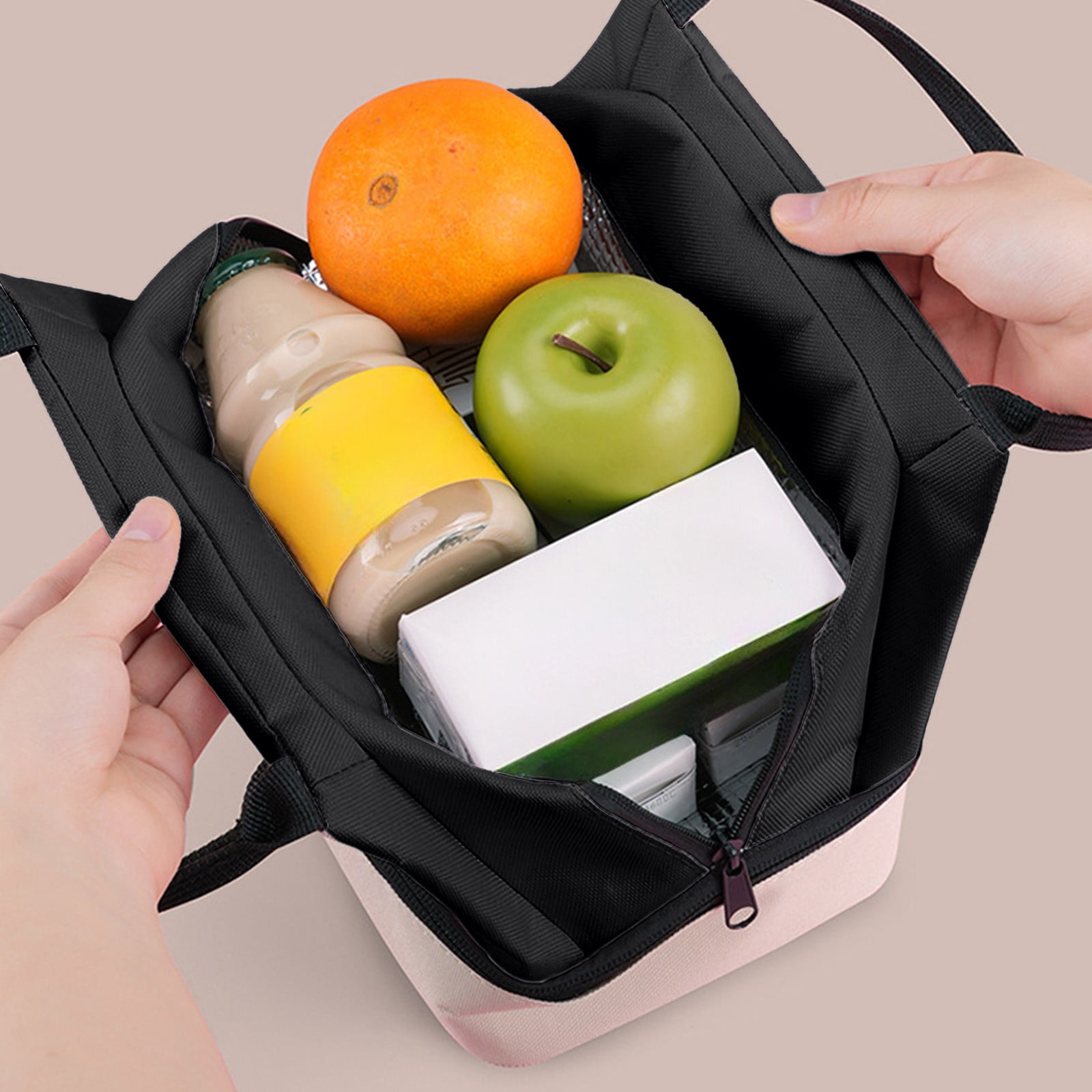 EGYMEN Fashionable Double Layer Lunch Bag, Insulated Meal Tote for Hot ...
