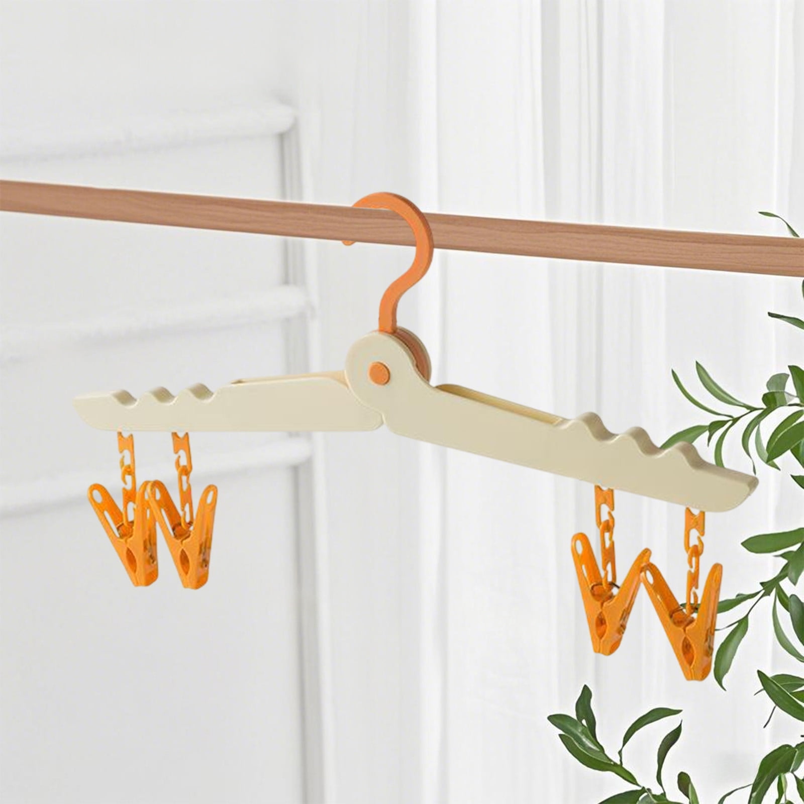 EGYMEN Foldable Hanger, Portable Space-Saving Clothes Rack with ...