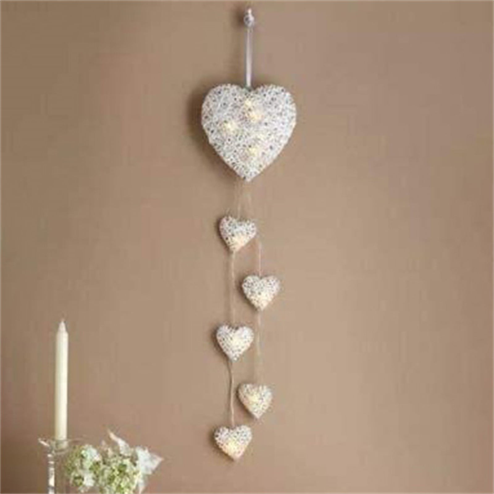 EGYMEN Heart Shaped Valentine's Day Lamp, Romantic Wicker Heart Light ...