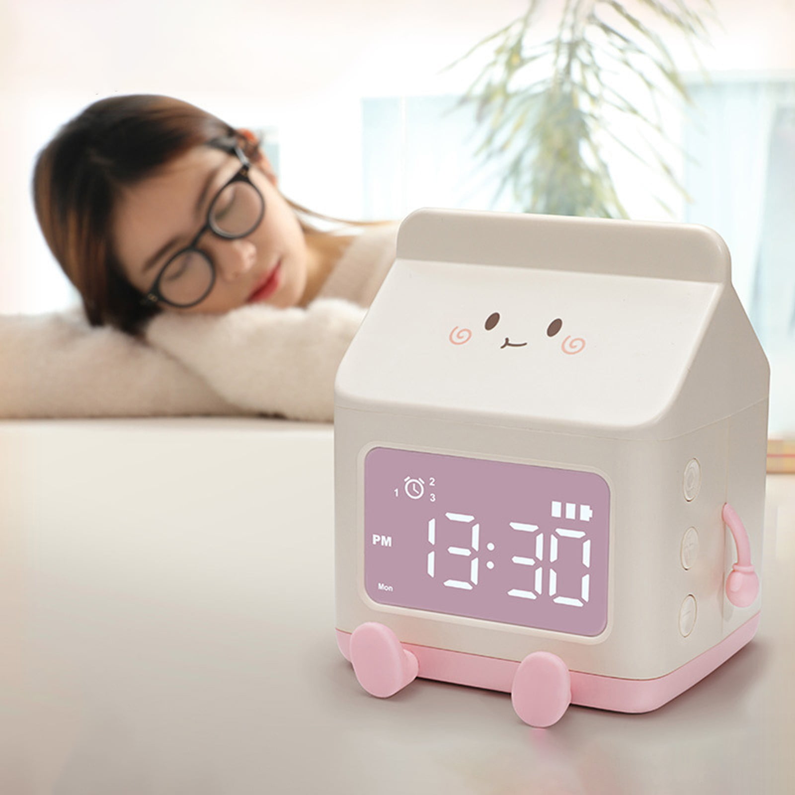 EGYMEN High-Performance Chip Milk Box Alarm Clock for Students ...