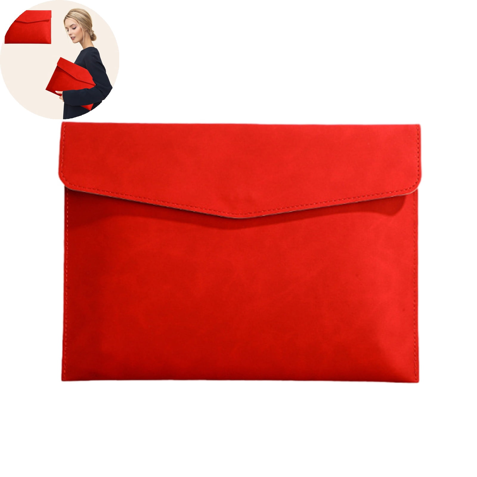 EGYMEN Imitation Leather Document Holder, Large Capacity File Organizer ...