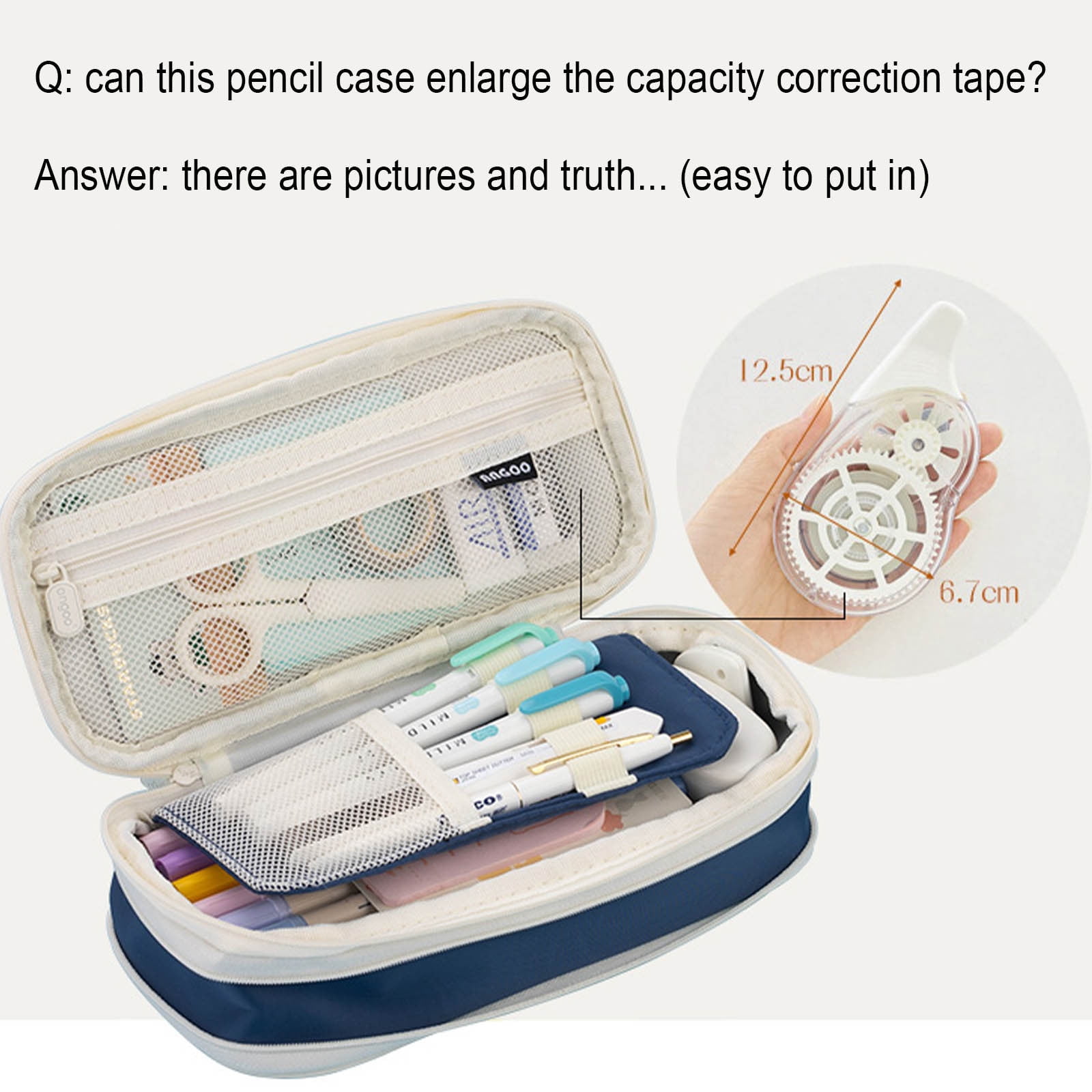 EGYMEN Large-capacity Pencil Case, Versatile Macaron Color Pencil ...