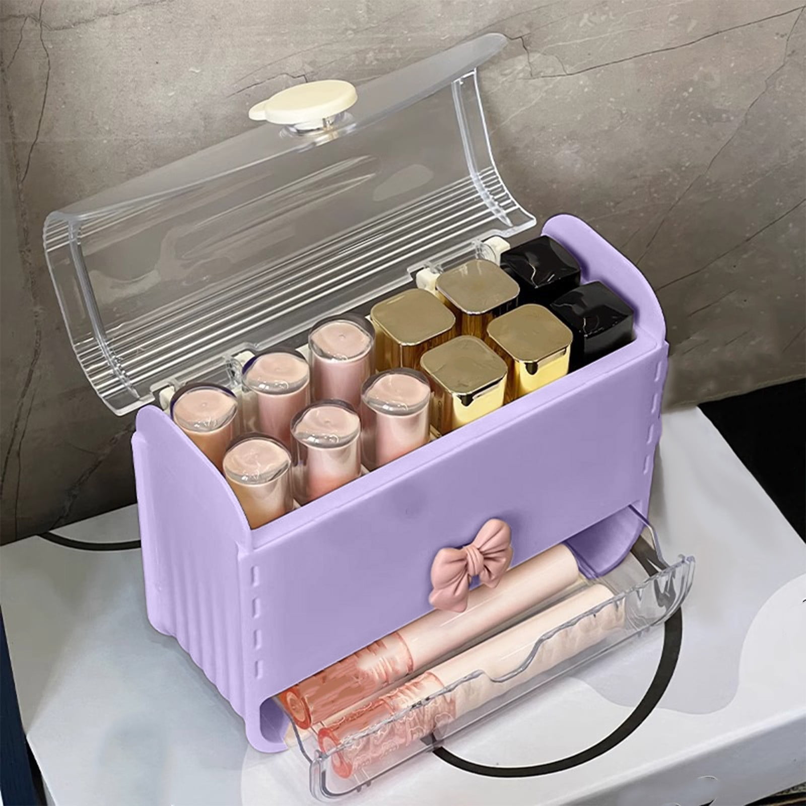 EGYMEN Lipstick Organizer, Multi-Display Cosmetic Storage Shelf ...