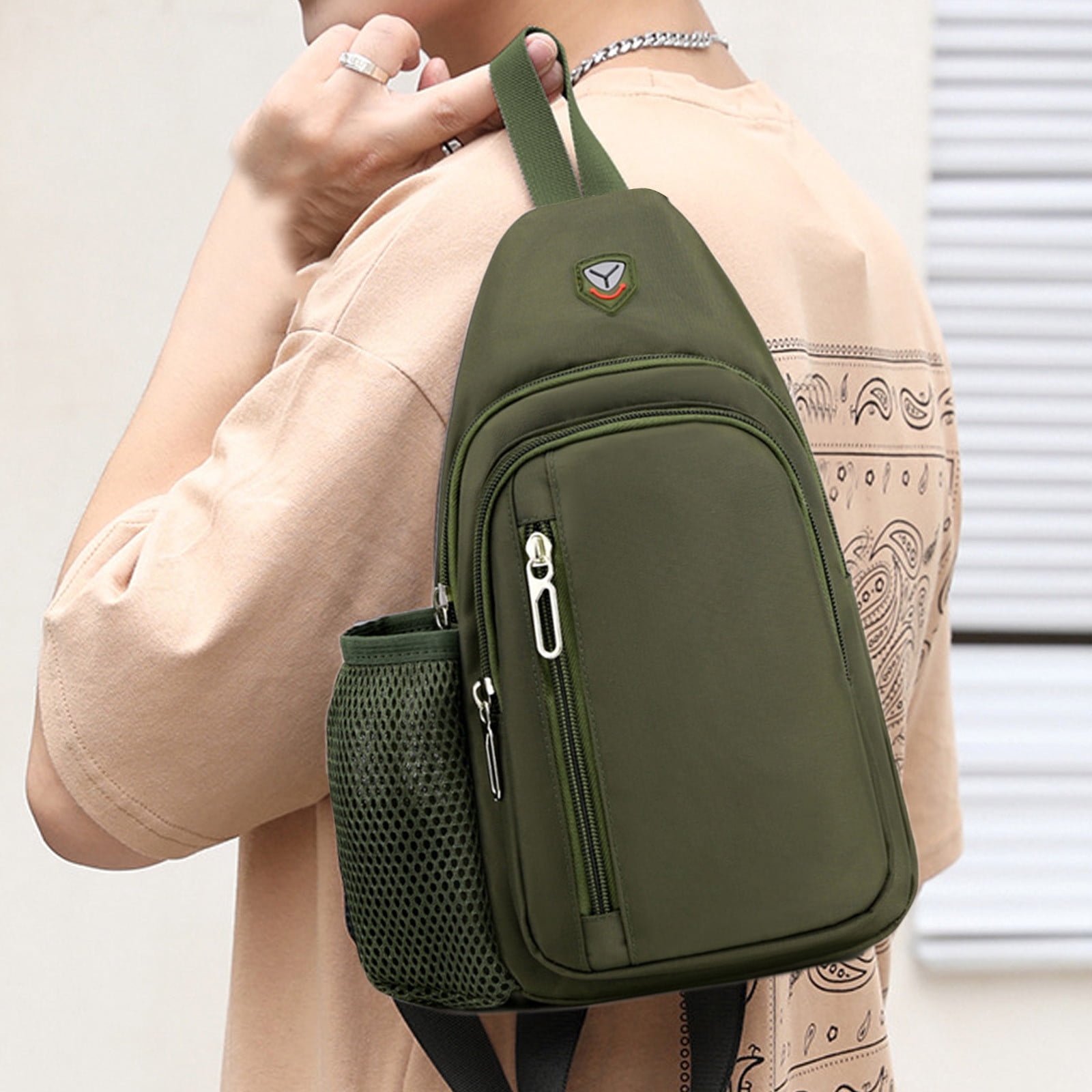 EGYMEN Men's Hiking Chest Pack, Travel Sports Sling Bag, Business ...