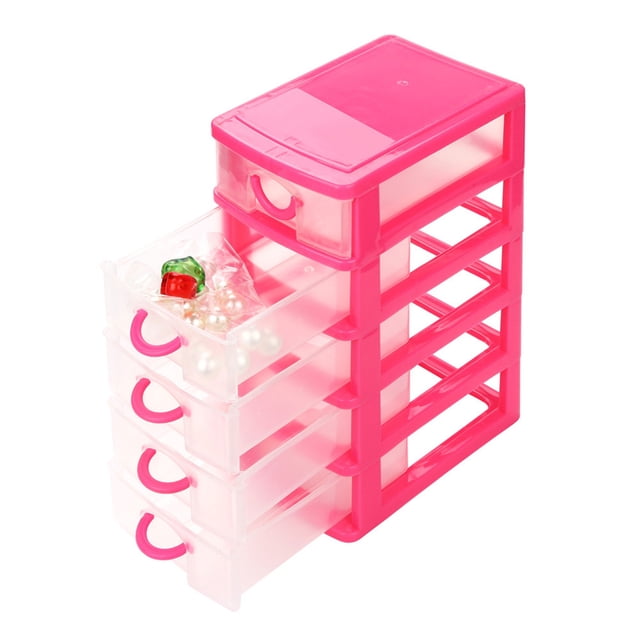 EGYMEN Mini Plastic Organizer with 7 Clear Drawers, Small Storage ...