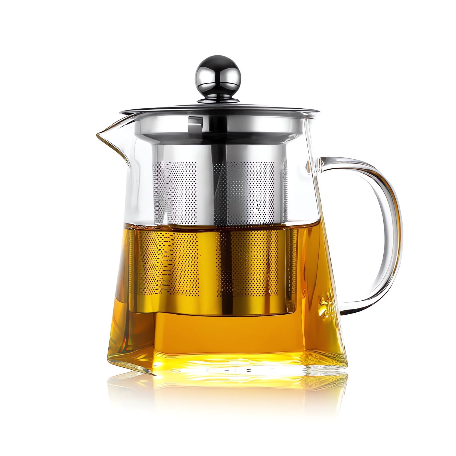 EGYMEN Mini Size Glass Teapot Tea Kettle-with Stainless Steel Removable ...