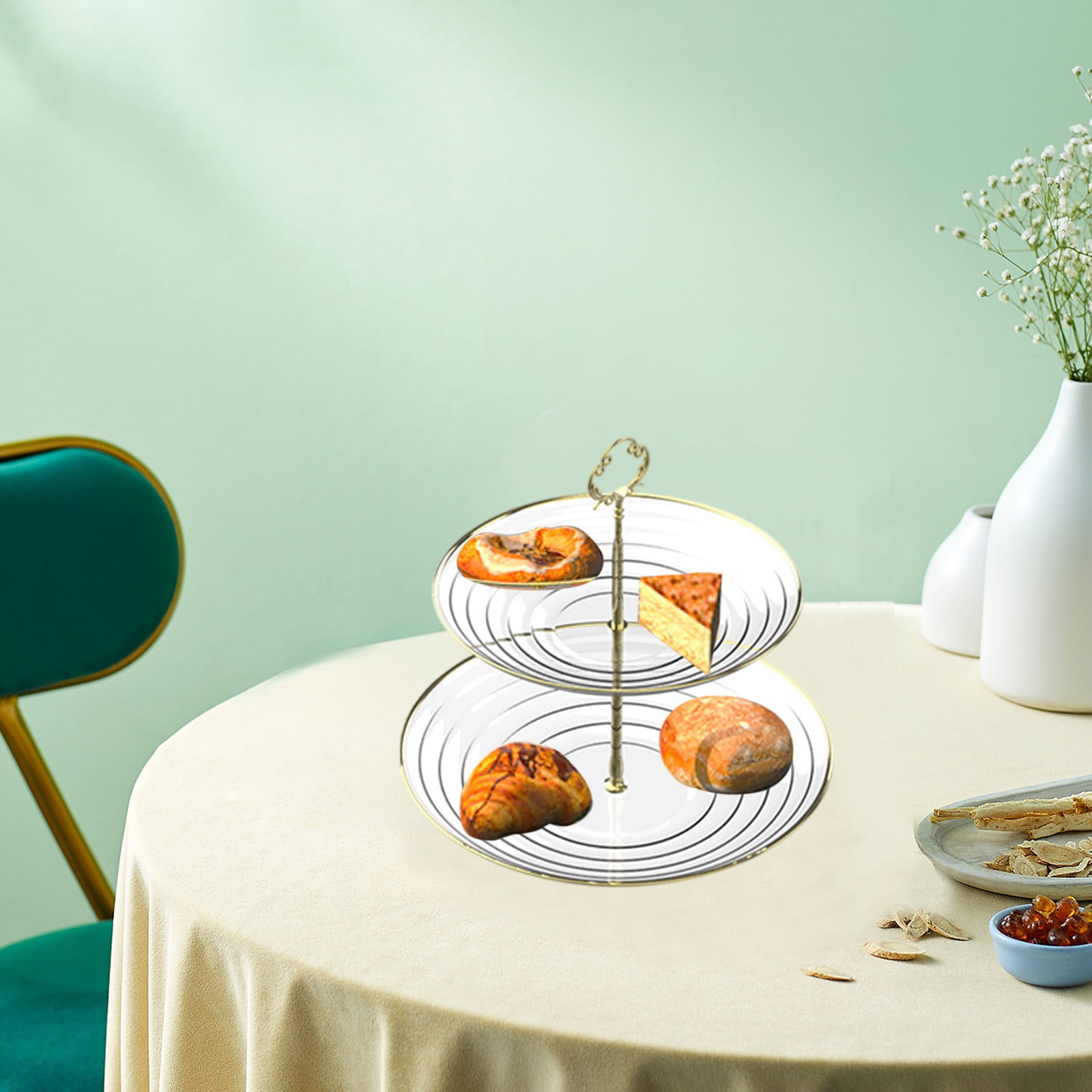 EGYMEN Multi-Layer Cake Stand, Detachable Snack Tray for Living Room ...