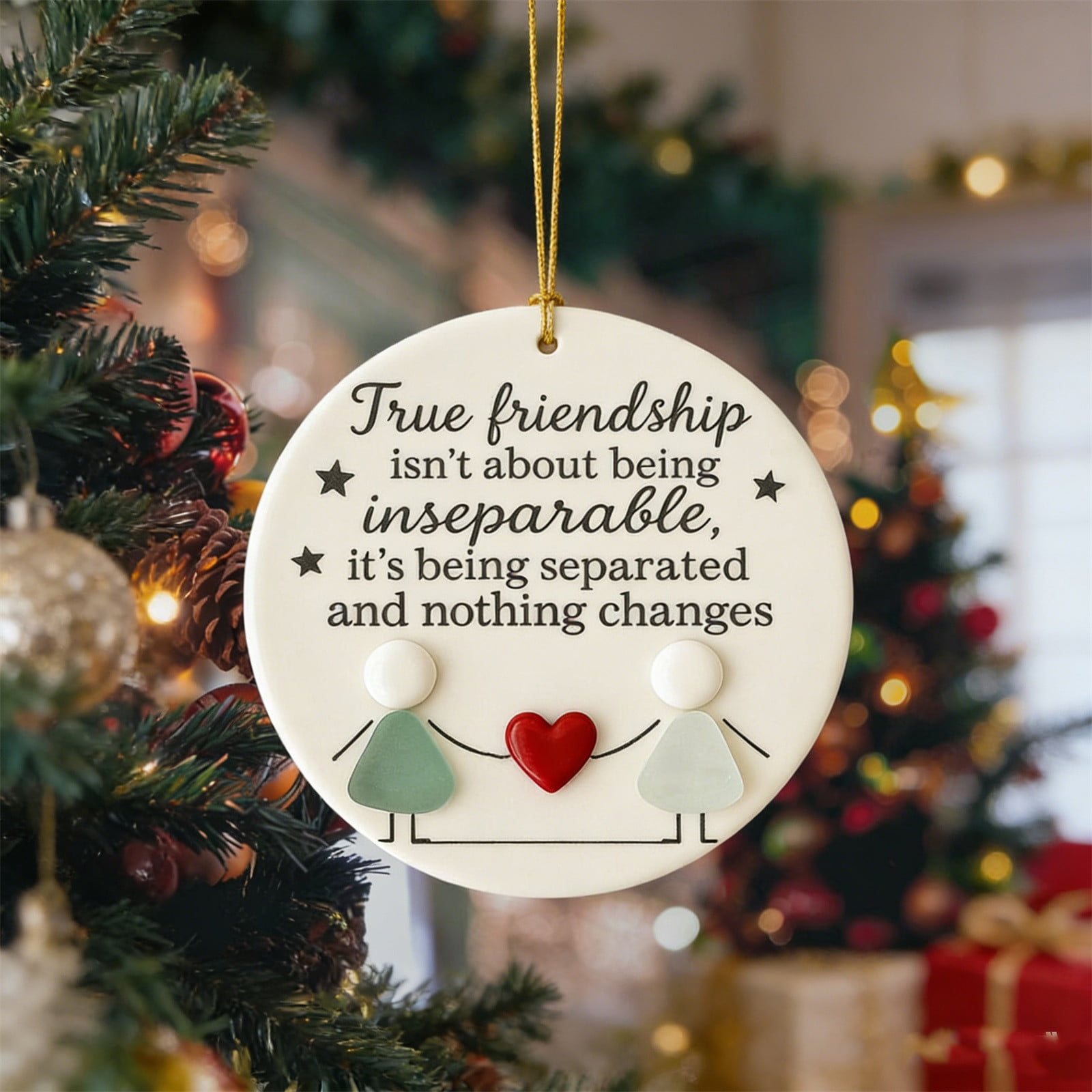 Egymen Persistent Friendship Decoration Heartwarming Sea Glass