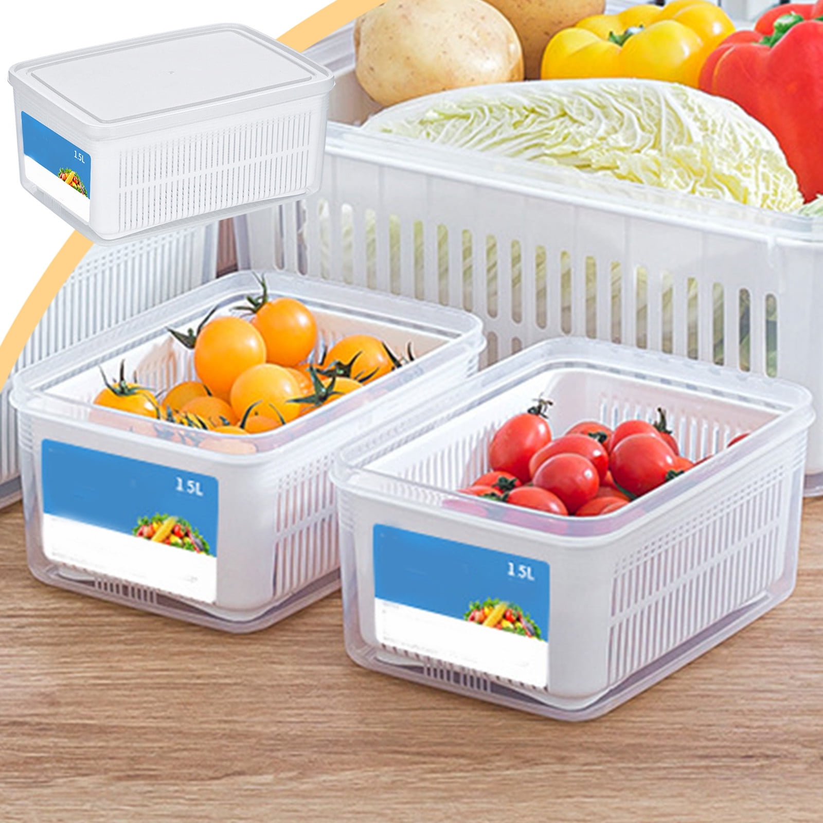 EGYMEN Plastic Storage Bins with Lids, Clear Kitchen Organizer Bins ...