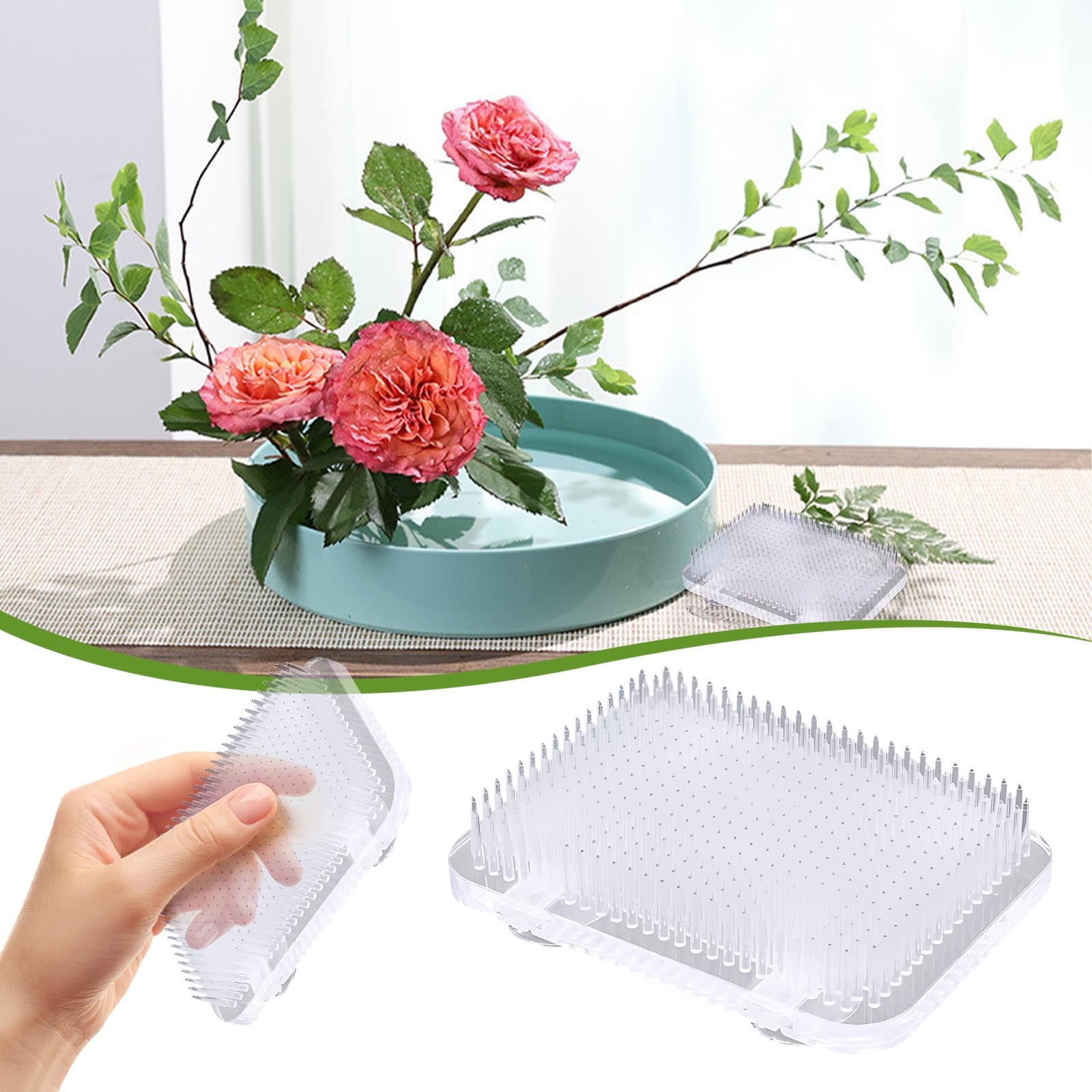 EGYMEN Plastic Transparent Flower Planter, Kensan Flower Arrangement ...