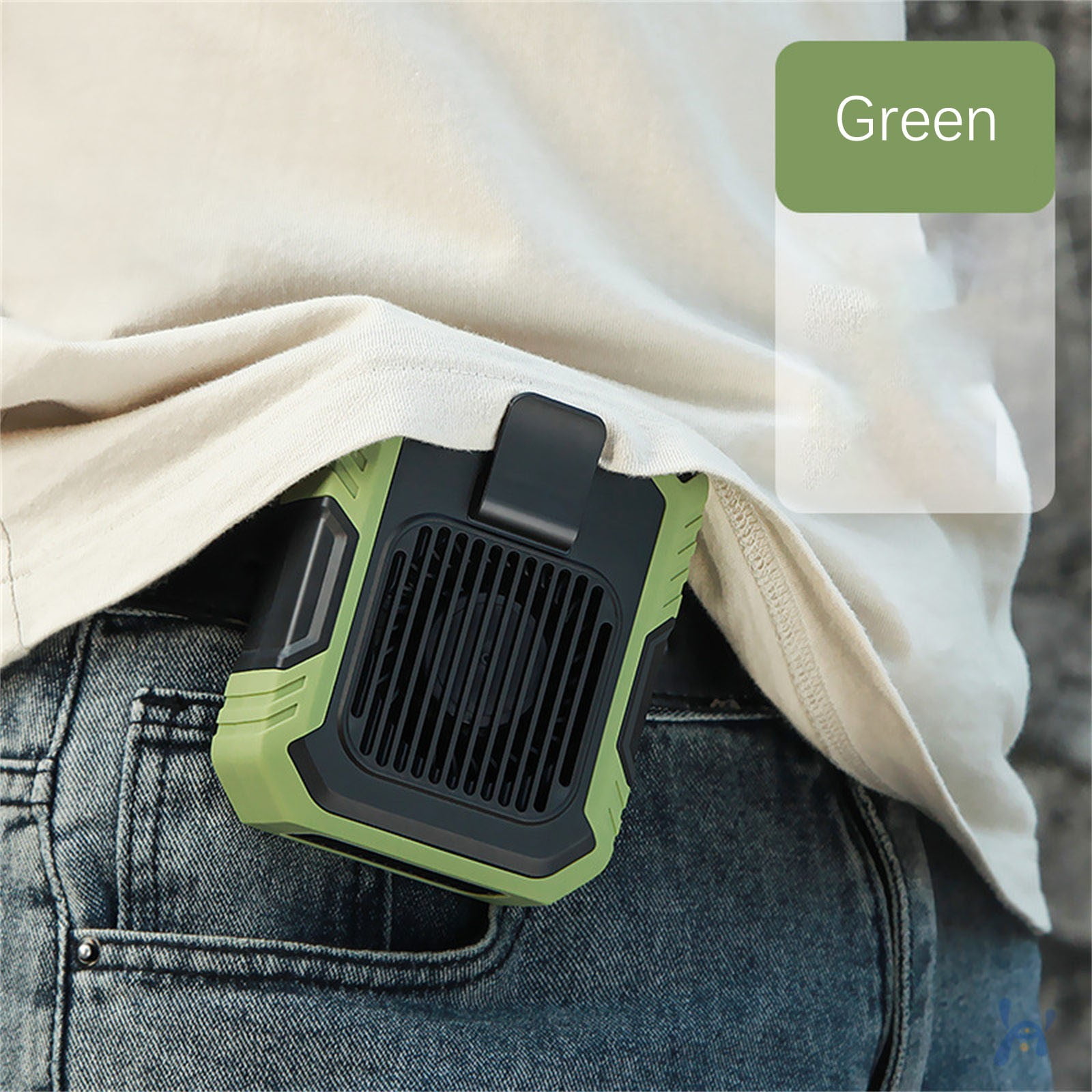 EGYMEN Portable Waist Clip Fan, 3 Speeds, Rechargeable Battery Operated ...