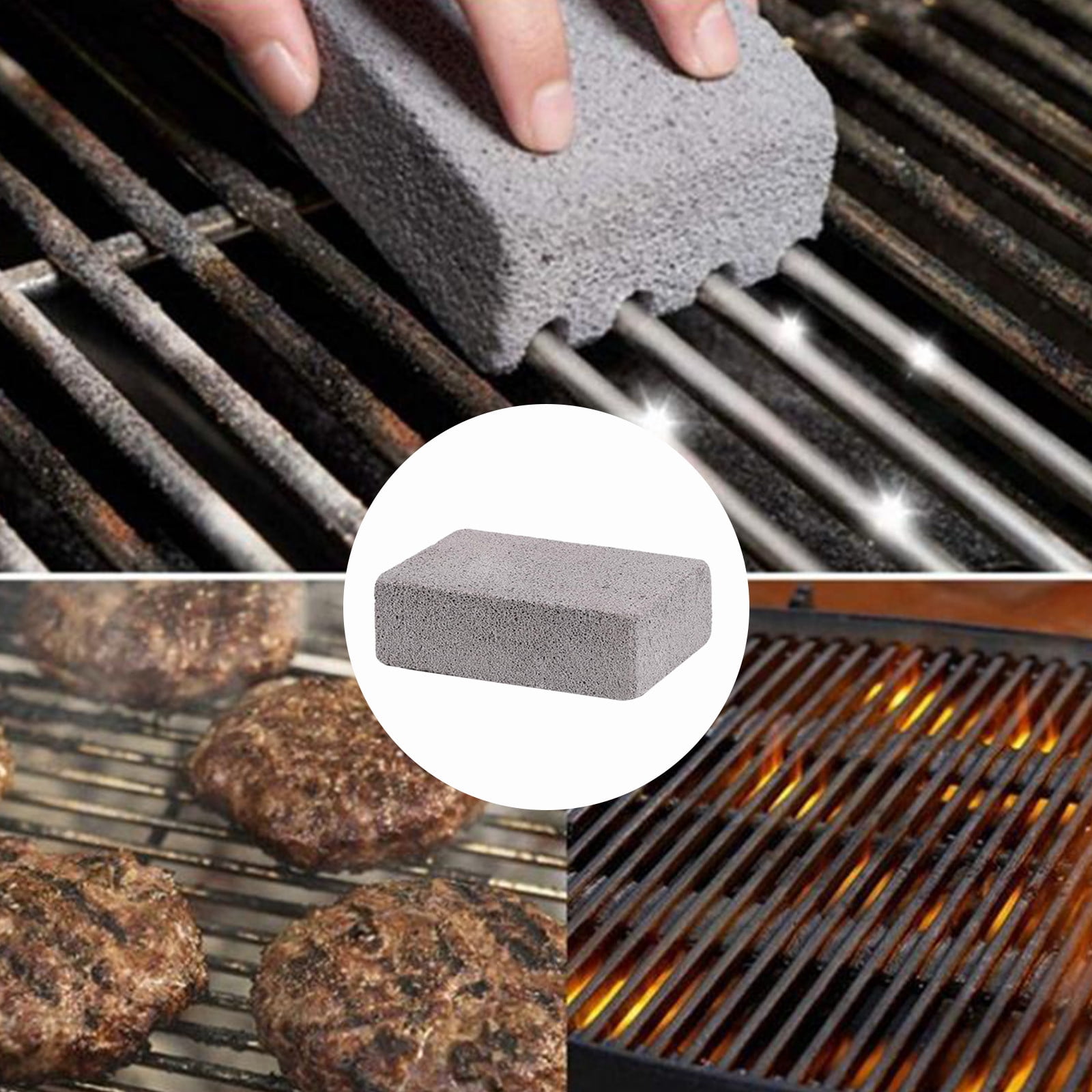 EGYMEN Reusable Glass Pumice Cleaning Brick for Outdoor BBQ Grills and ...