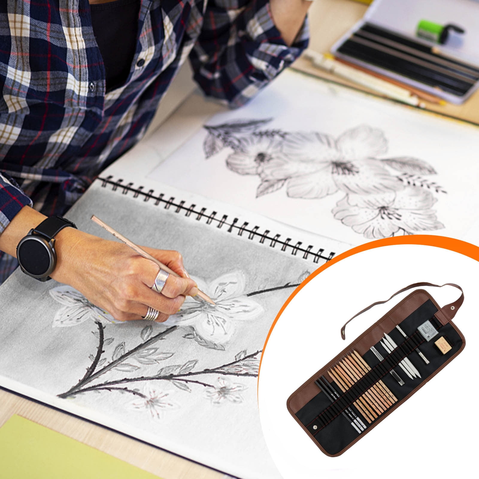 EGYMEN Sketching Pencil Set for Beginners and Artists, Complete Drawing ...