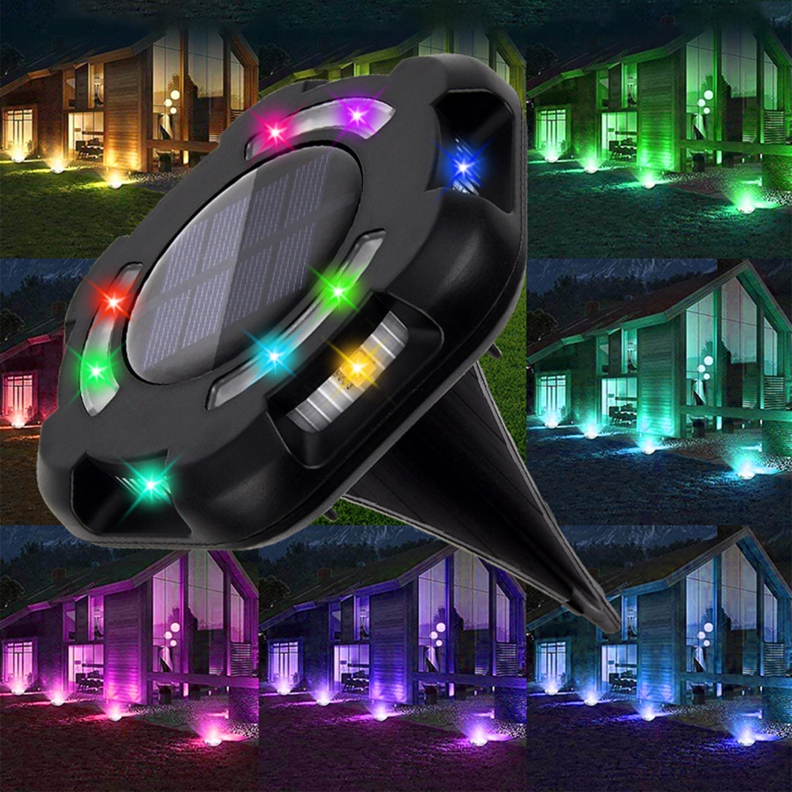 EGYMEN Solar-Powered LED Ground Lights with Auto On/Off and Waterproof ...