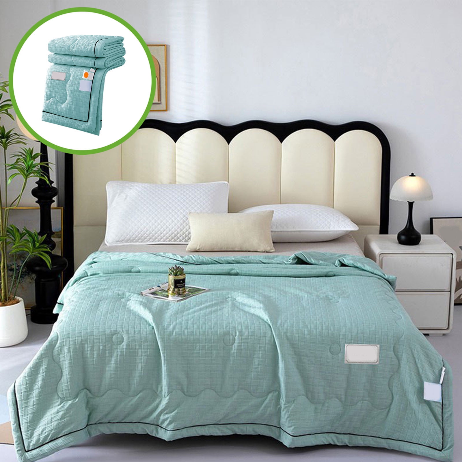 EGYMEN Summer Cooling Quilt, 60"x80" Breathable Temperature Regulation ...