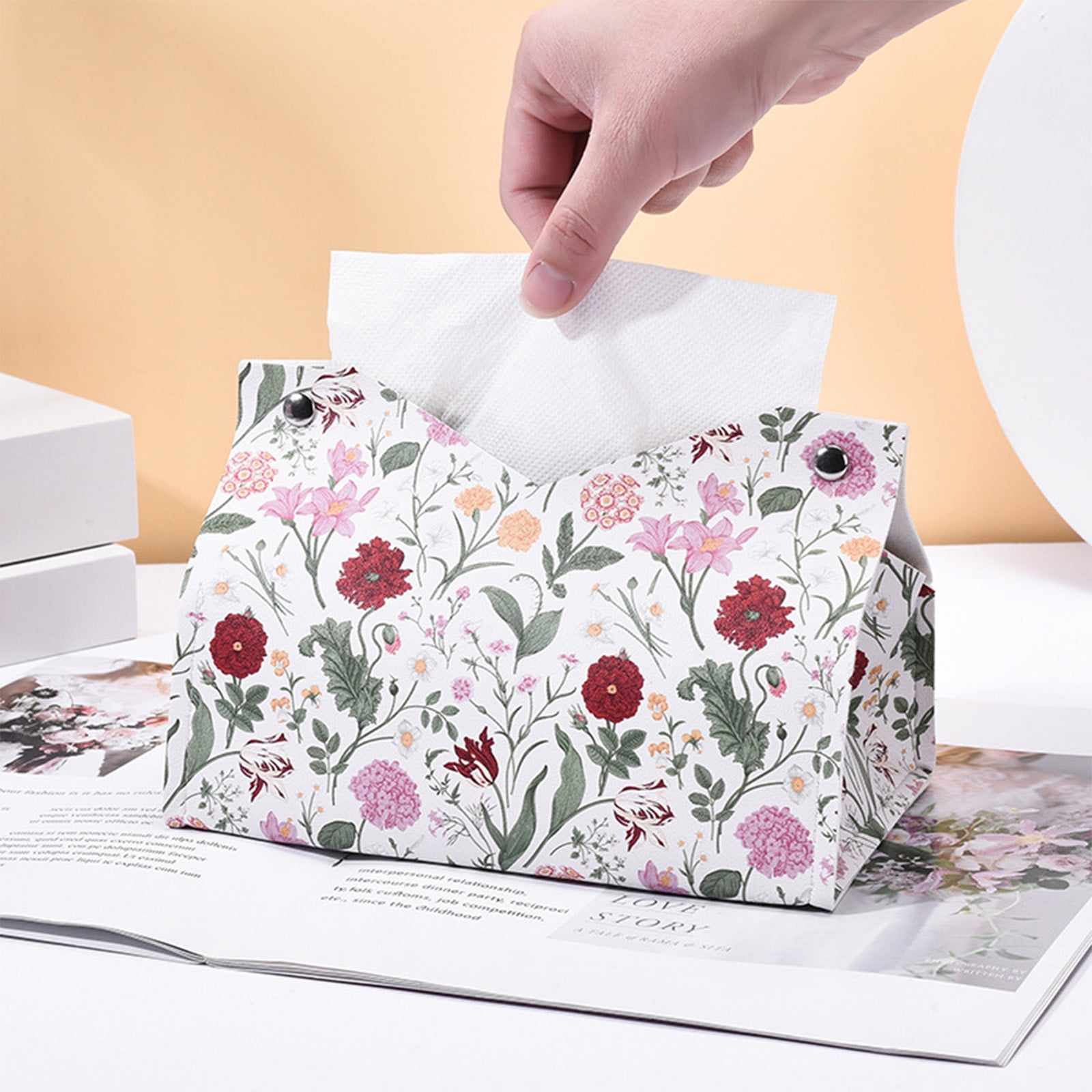 EGYMEN Tissue Cover Box, Facial Paper Dispenser for Home & Office ...