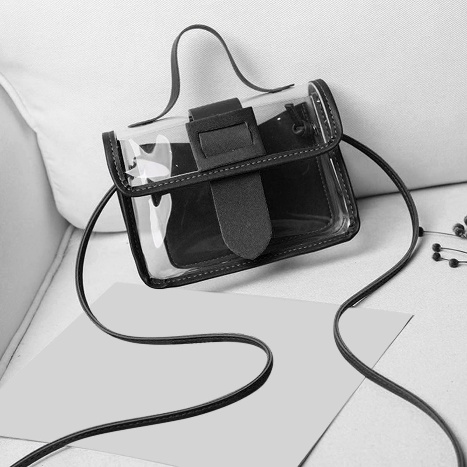 EGYMEN Transparent Clear PVC Crossbody Purse, Stadium-Approved ...